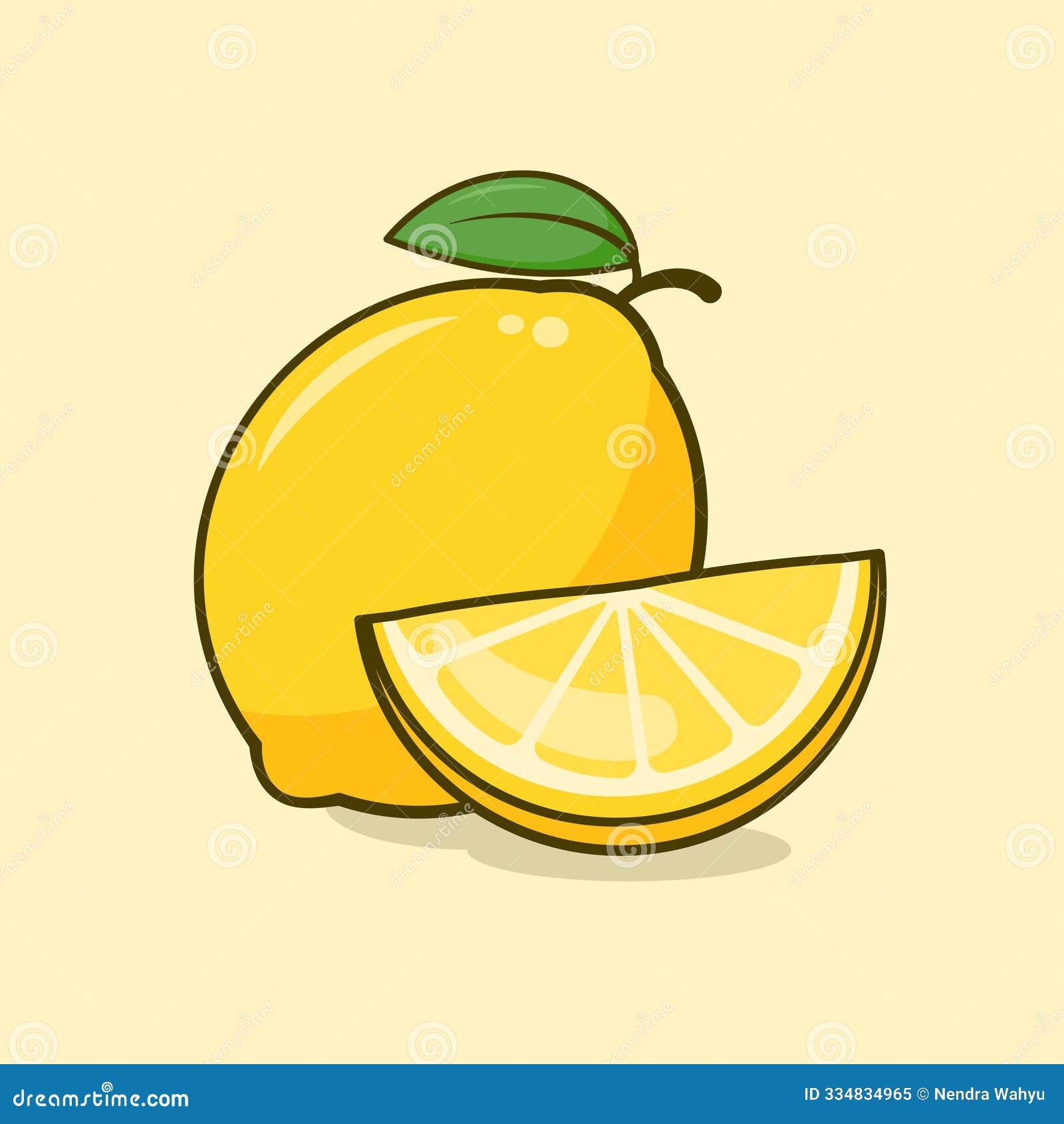 Lemon Cartoon Vector Illustration. Stock Vector - Illustration of ...