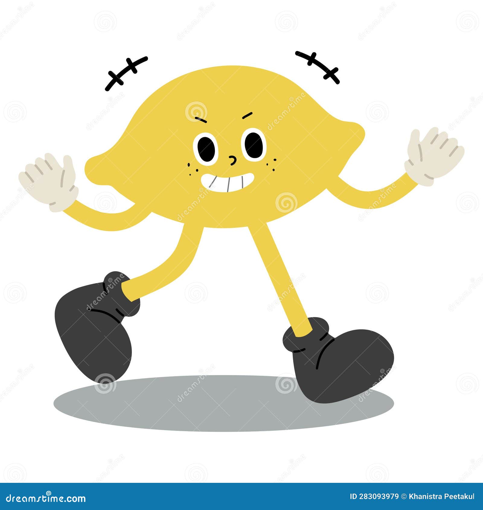 Lemon Character Single 5 stock vector. Illustration of funny - 283093979