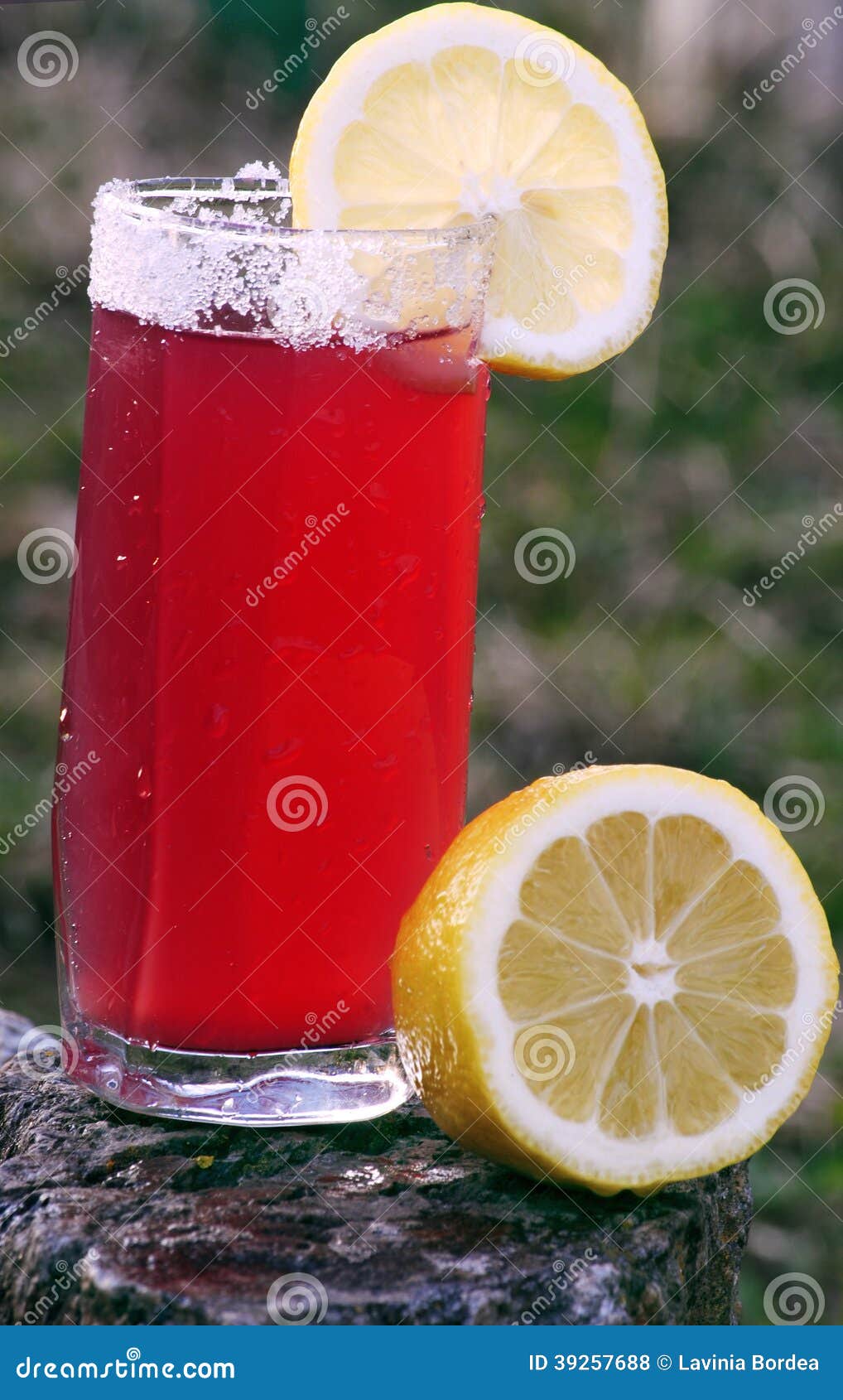 Lemon and cherries drink stock photo. Image of fruits - 39257688