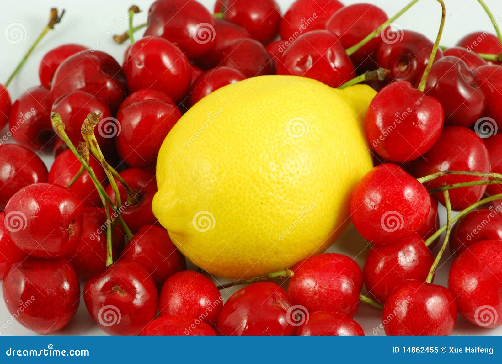 Lemon and cherry stock image. Image of delicious, fresh - 14862455