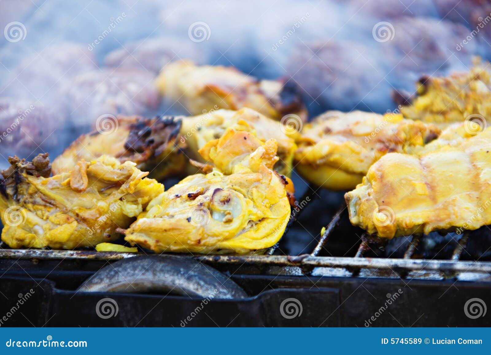 Lemon chicken on barbecue stock image. Image of nutritious - 5745589
