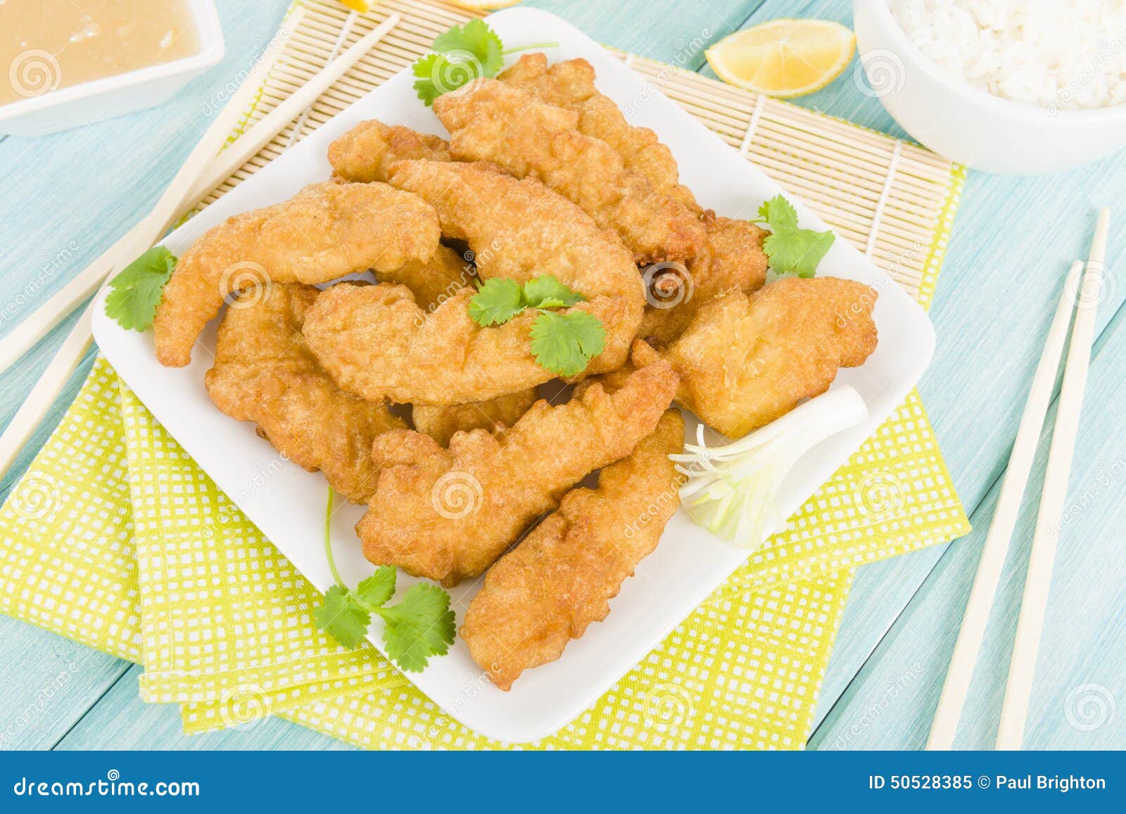 Lemon Chicken stock image. Image of goujon, cuisine, fillets - 50528385