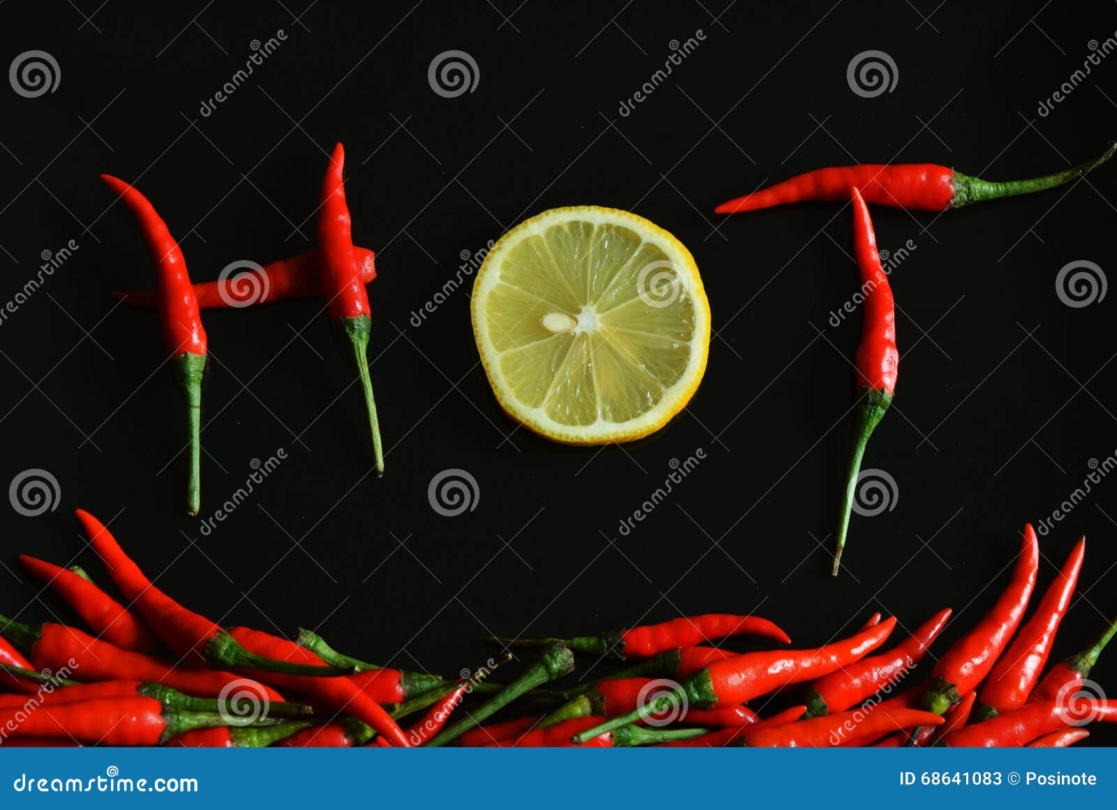 Lemon and chilli close up stock image. Image of peperoncini - 68641083