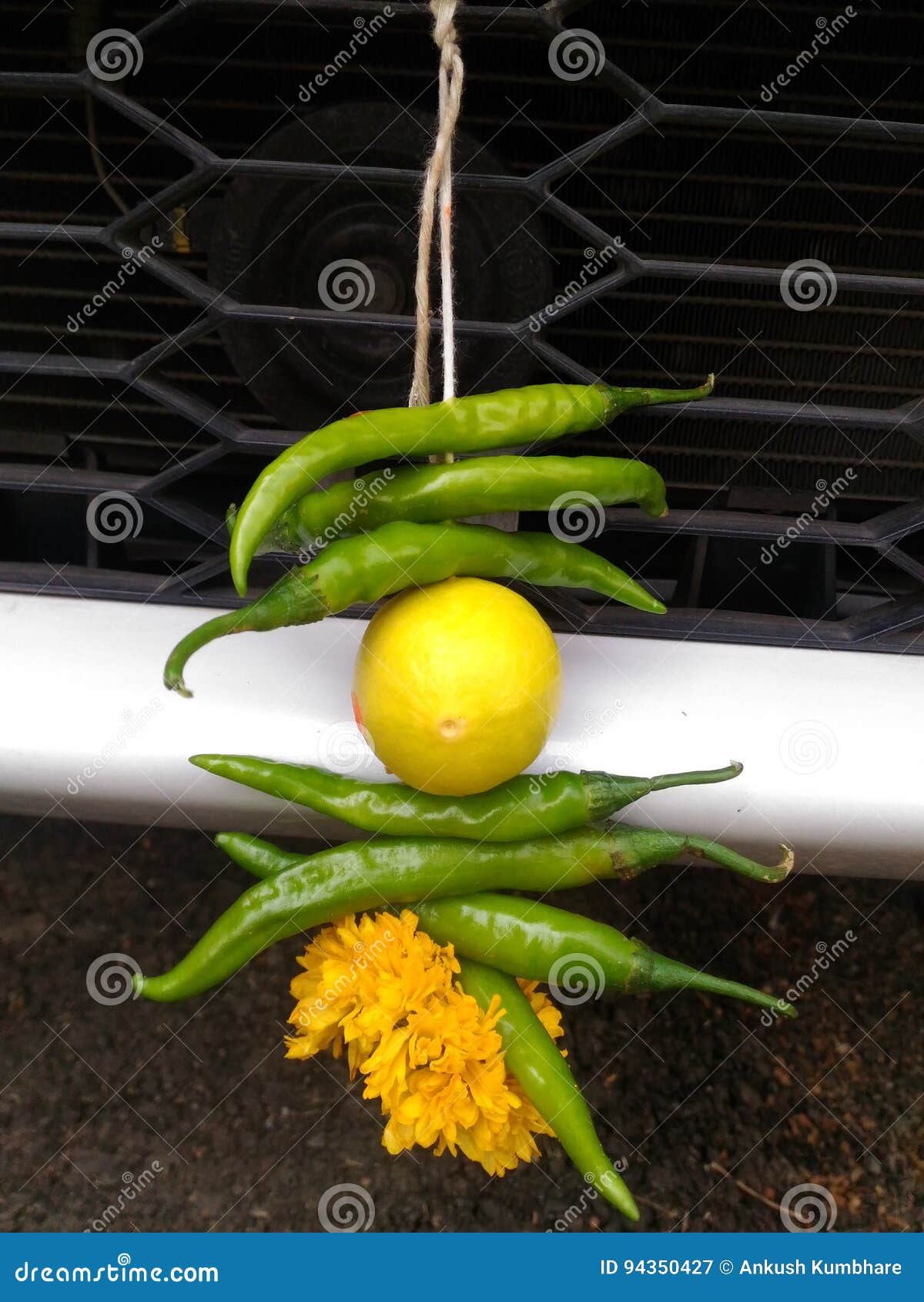 Lemon Chilli Totka Or Black Magic Hanging Royalty-Free Stock ...