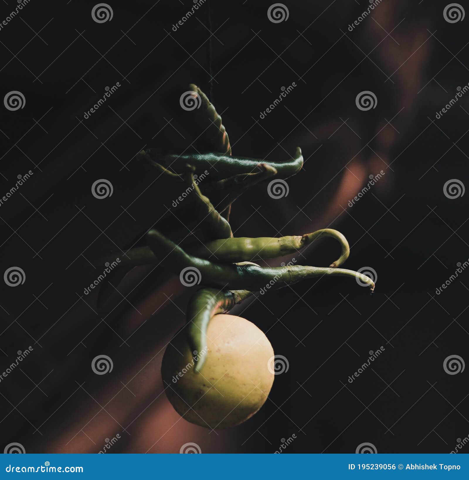 Lemon & Chillies for Black Magic Stock Photo - Image of relic, region ...