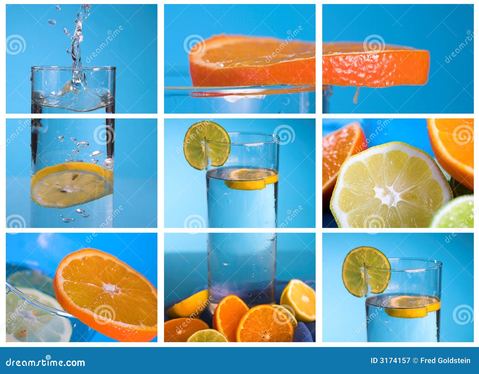 Lemon collage stock image. Image of cool, citrus, healthy - 3174157
