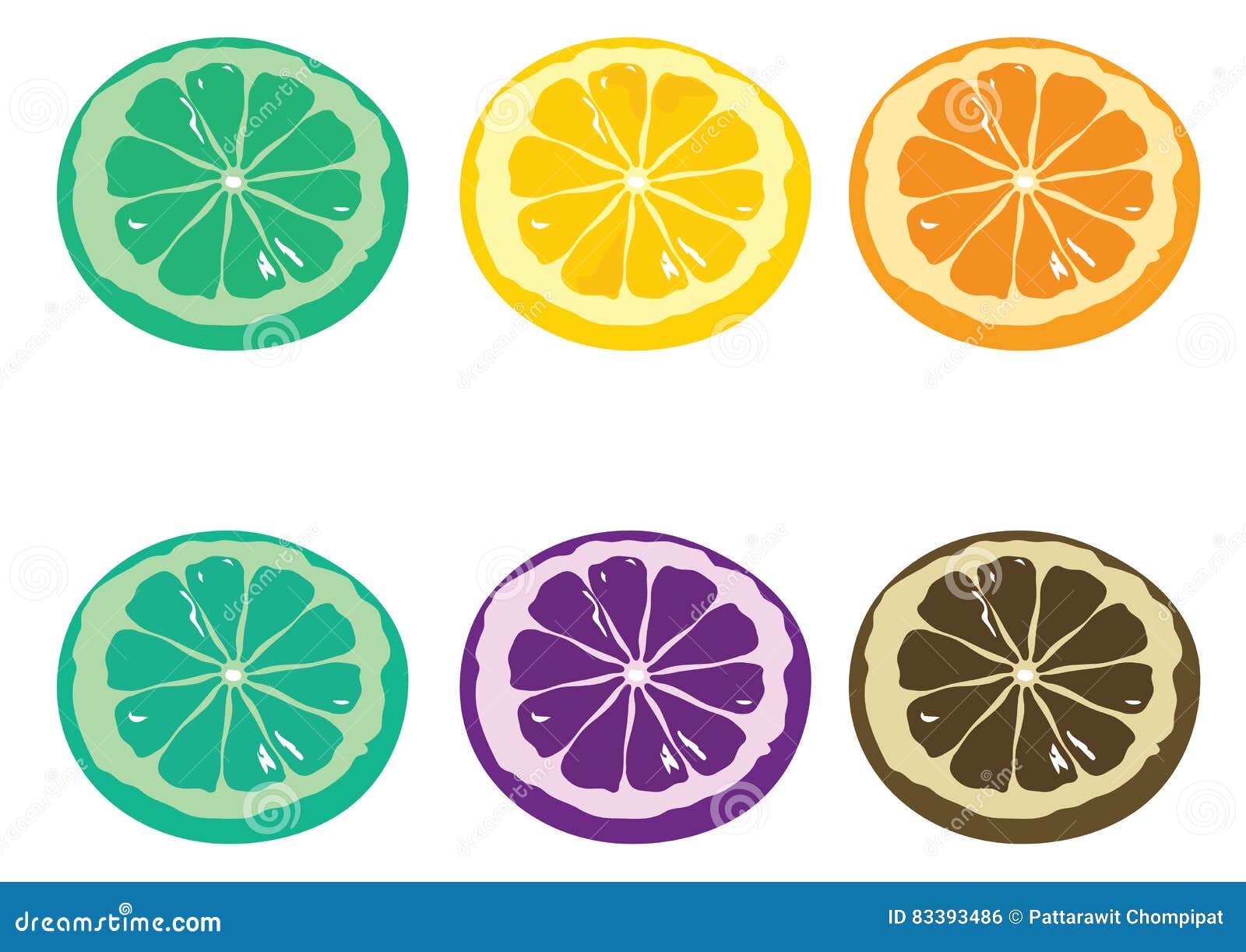Lemon stock vector. Illustration of color, design, flat - 83393486