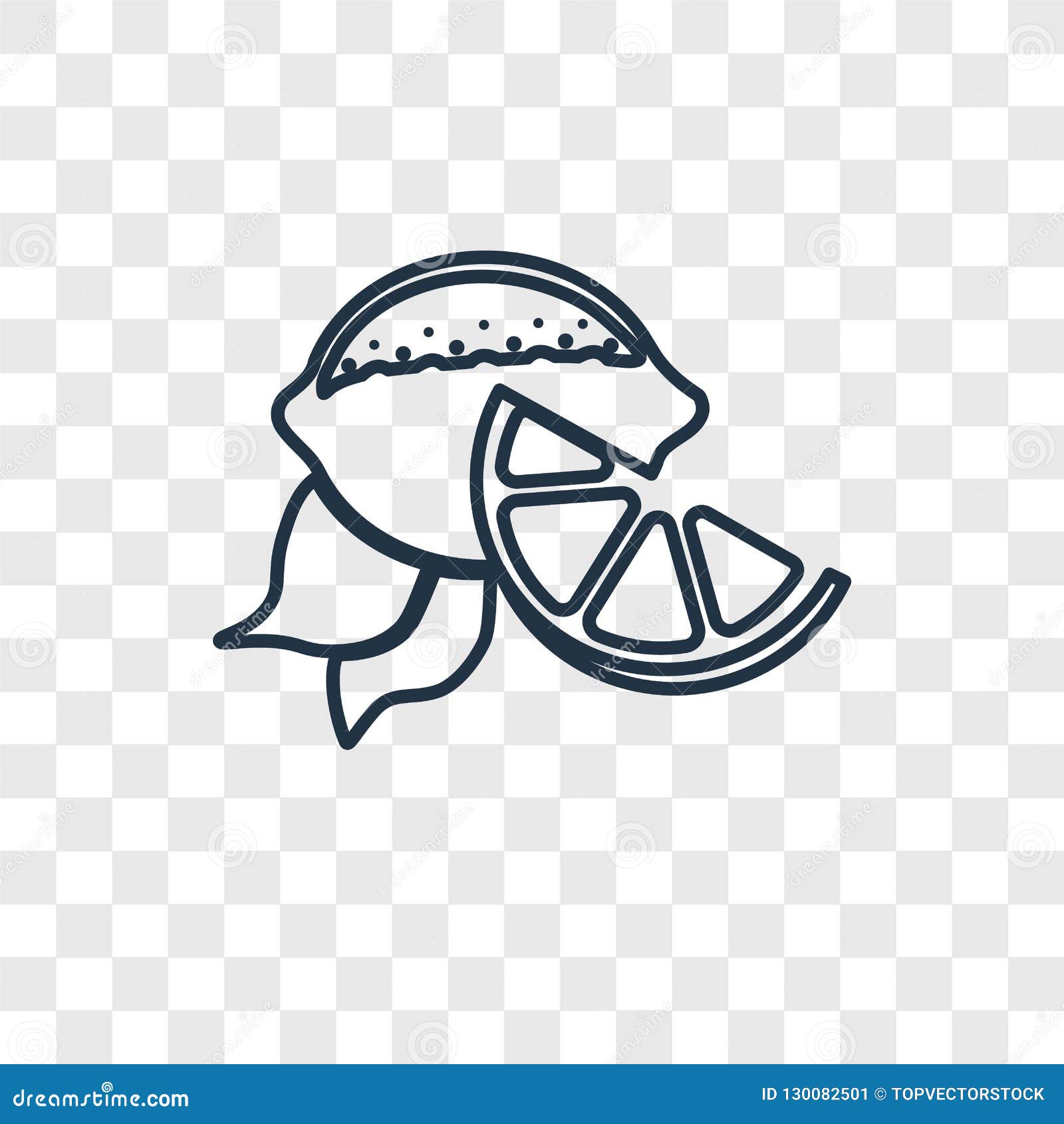 Lemon Concept Vector Linear Icon Isolated on Transparent Background ...