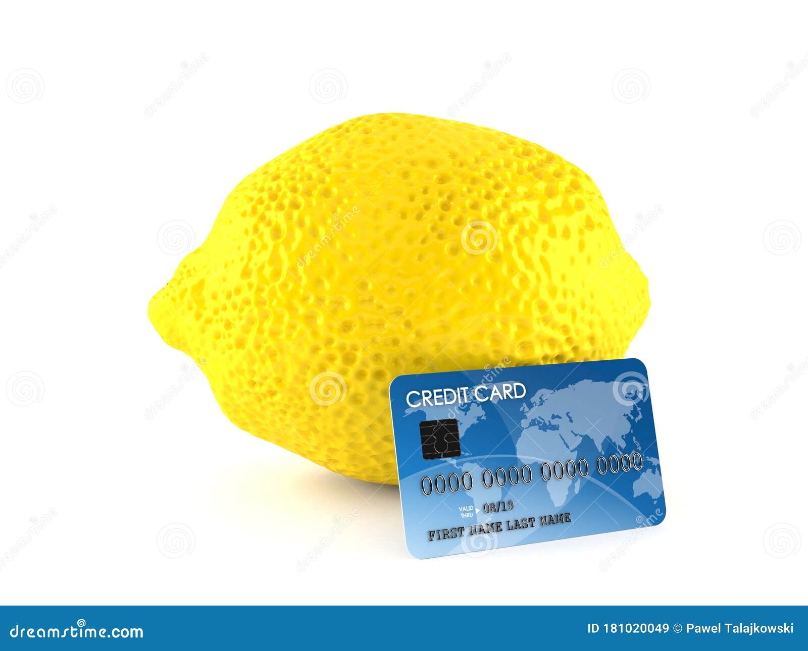Lemon with credit card stock illustration. Illustration of credit ...