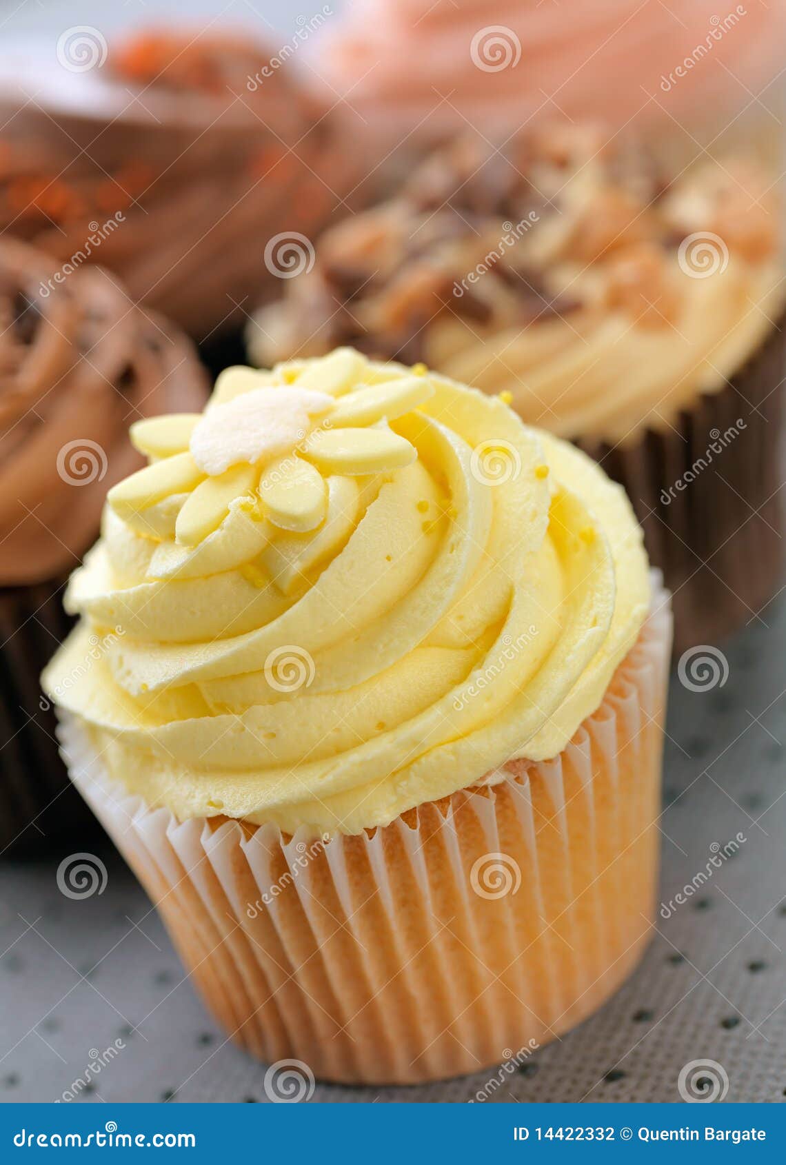 Lemon Cupcake stock photo. Image of dessert, buttercream - 14422332