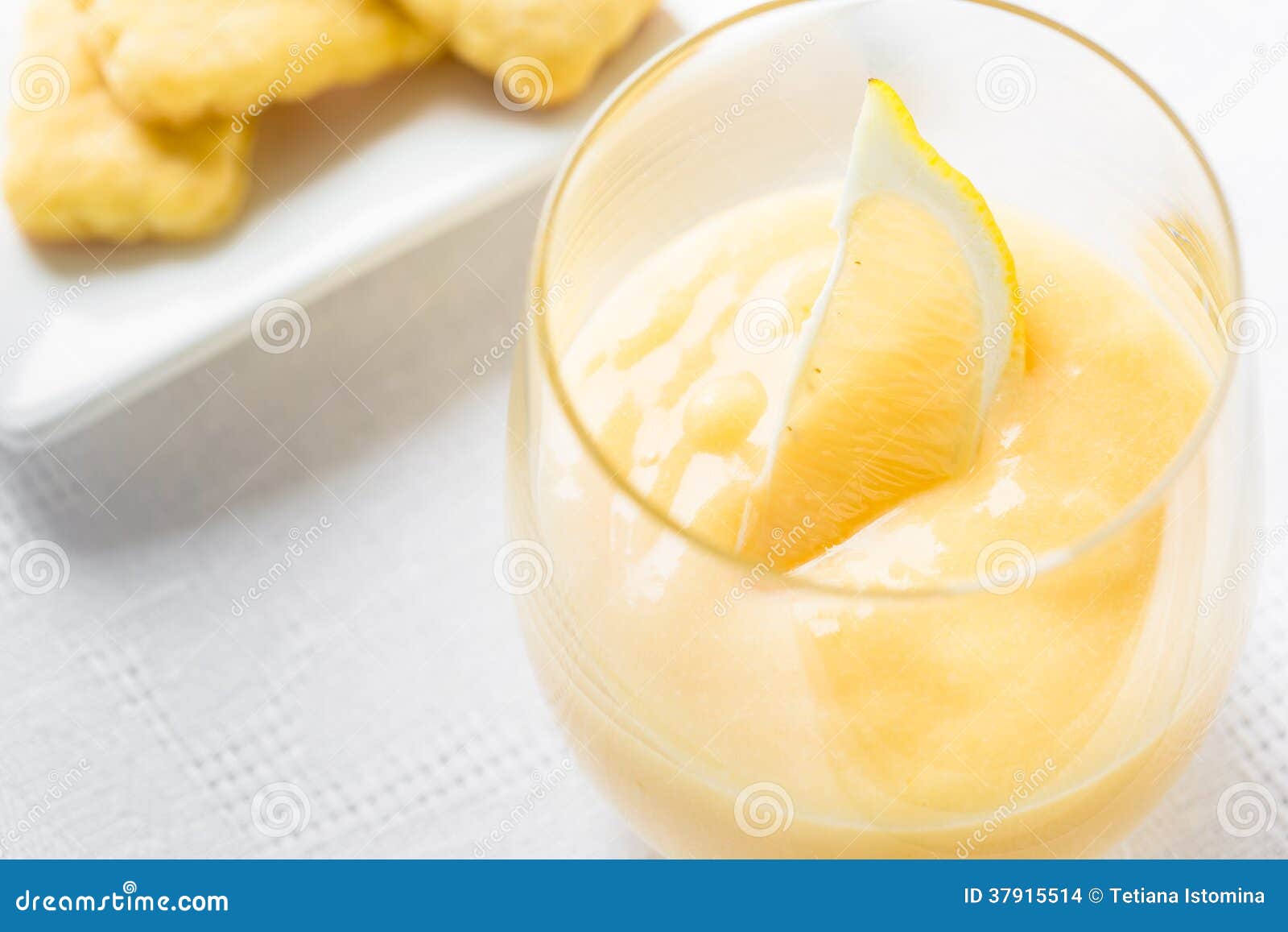 Lemon curd in glass stock photo. Image of closeup, butter - 37915514