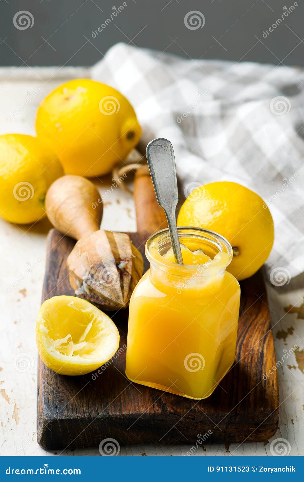 Lemon Curd in Glass Jar.style Rustic Stock Image - Image of fresh ...