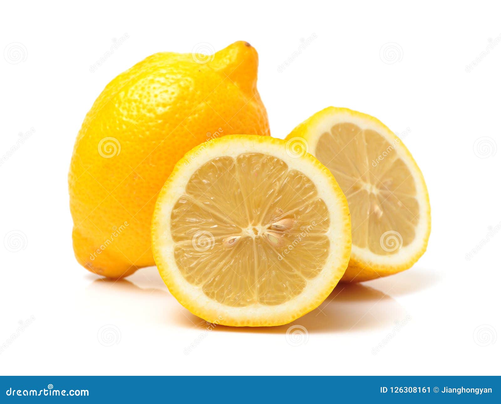 Lemon cut stock image. Image of isolated, lemon, juicy - 126308161
