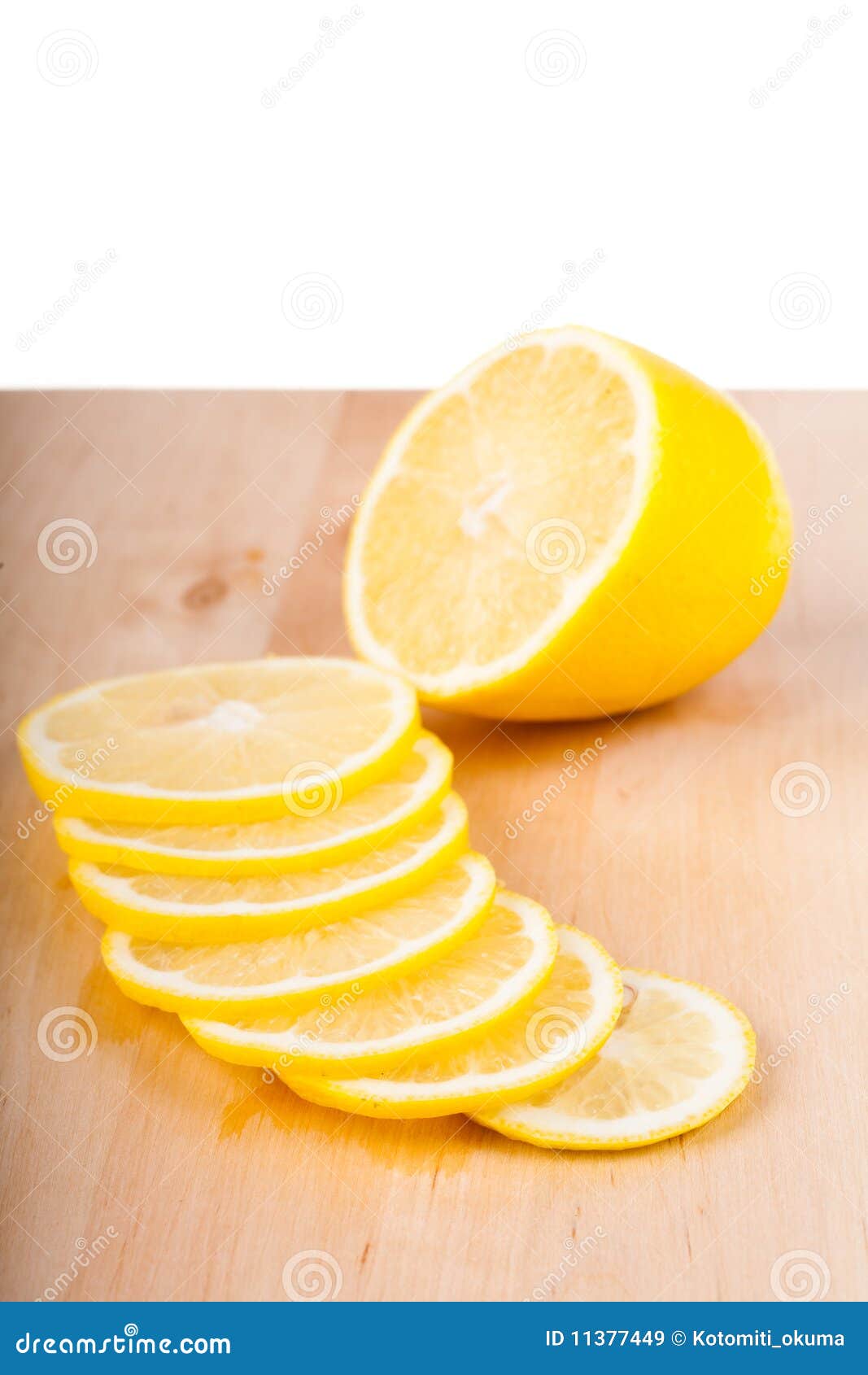 The Lemon Cut by Segments Lies on Chopping Board. Stock Image - Image ...
