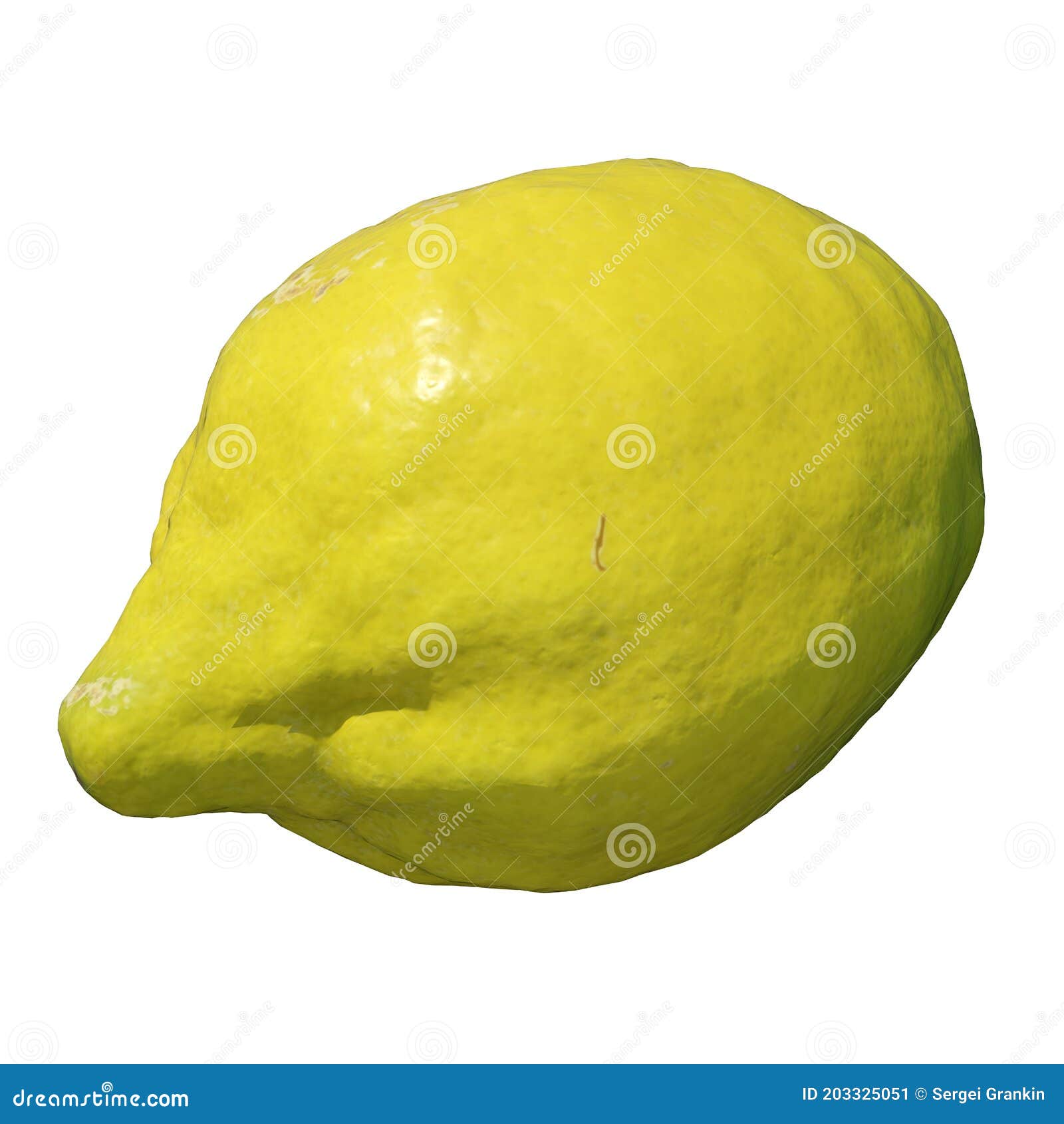 Lemon 3d Illustration Isolated on the White Background Stock Image ...