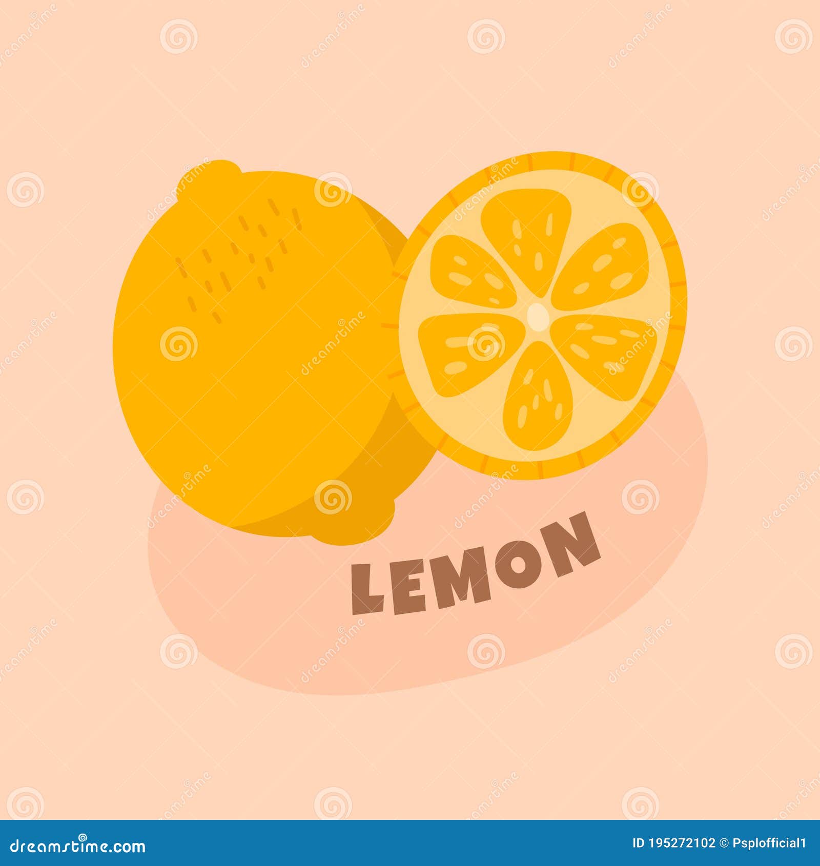 Lemon Design Vector Flat Objects Stock Vector - Illustration of label ...