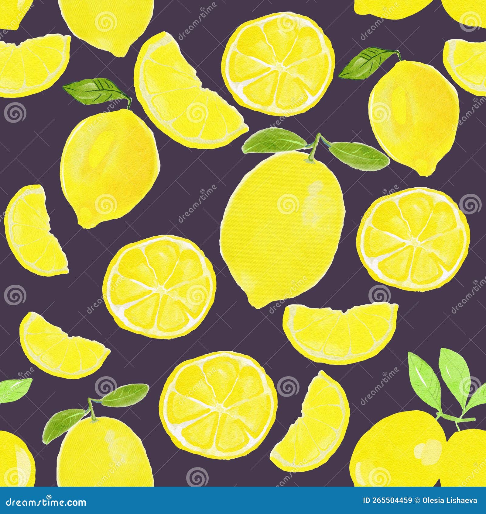 Lemon Different Sizes Blue Sticker Background. Pattern with Lemon and ...