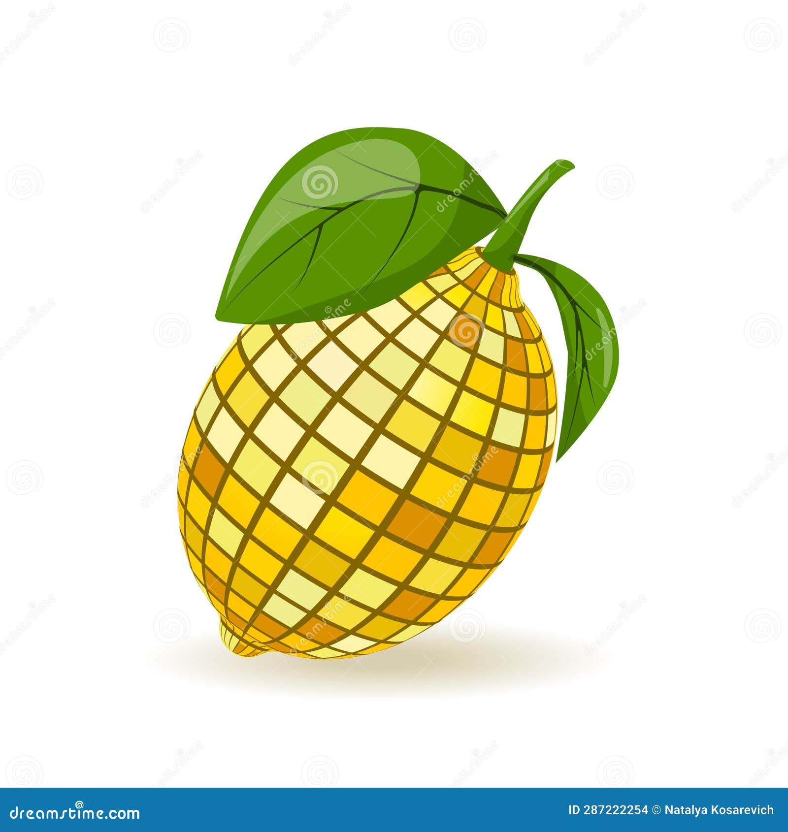 Lemon Disco Ball. Template for Poster, Invitation, Congratulations ...