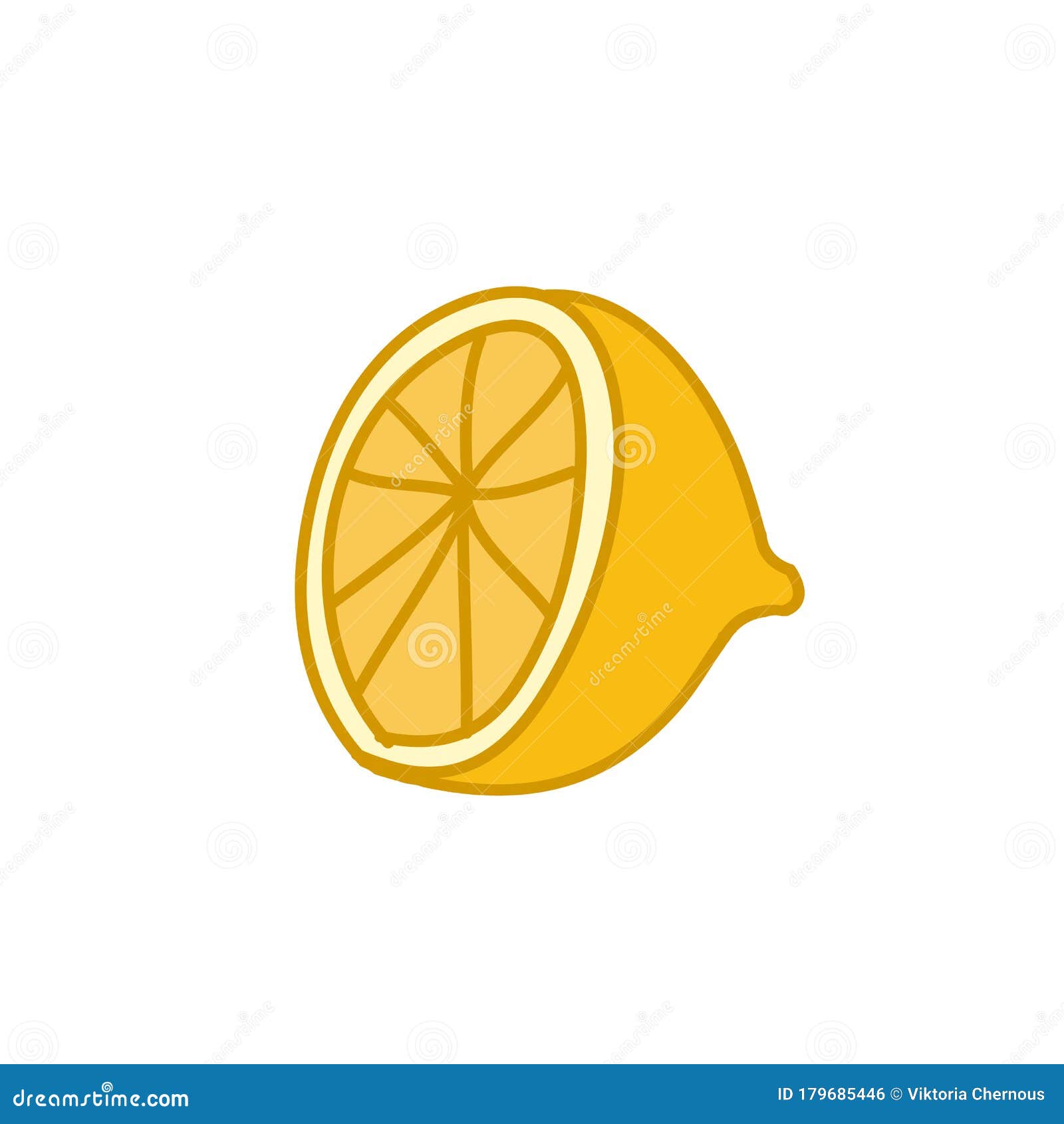 Lemon doodle icon stock illustration. Illustration of lemonade - 179685446