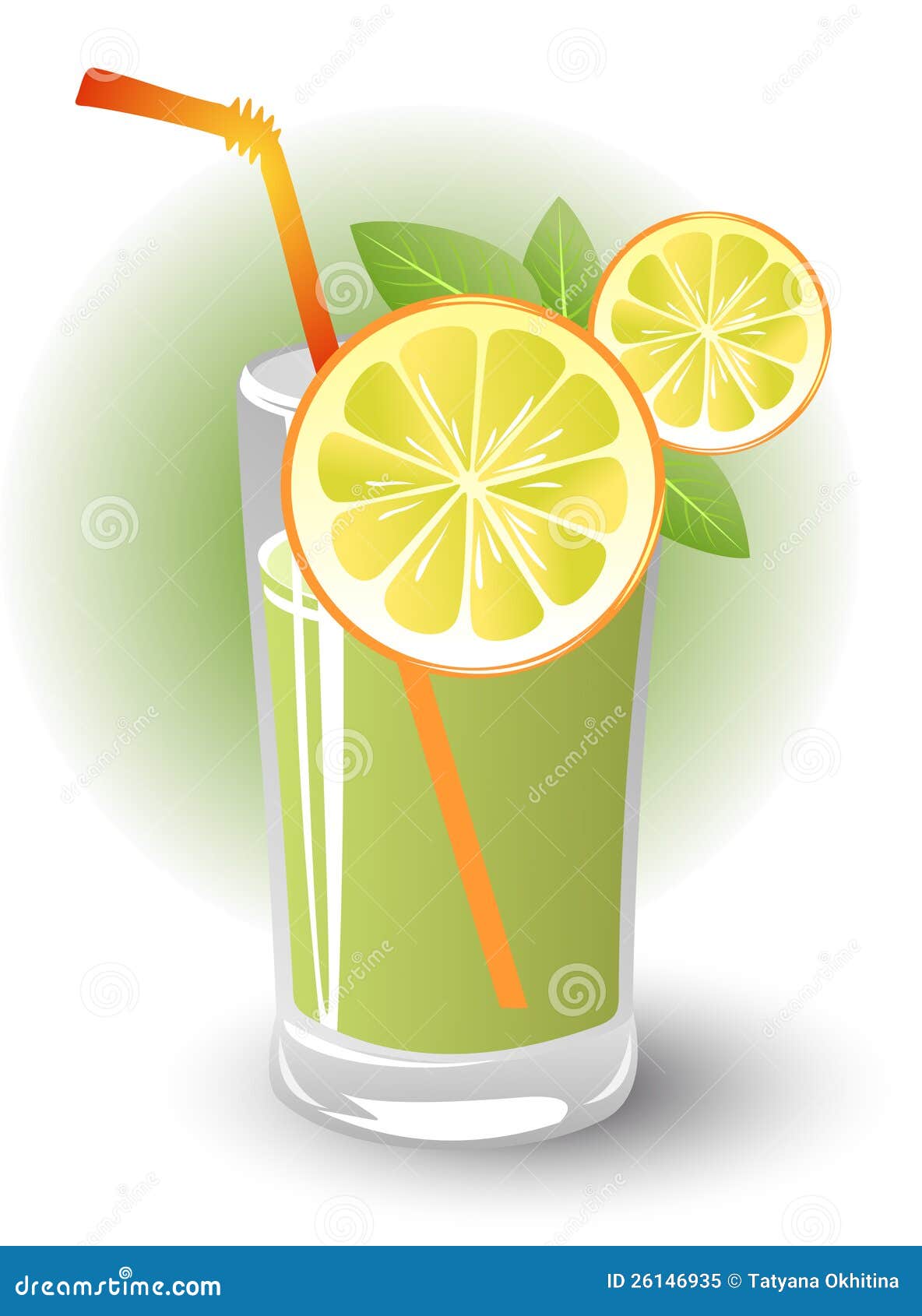 Lemon drink stock vector. Illustration of background - 26146935
