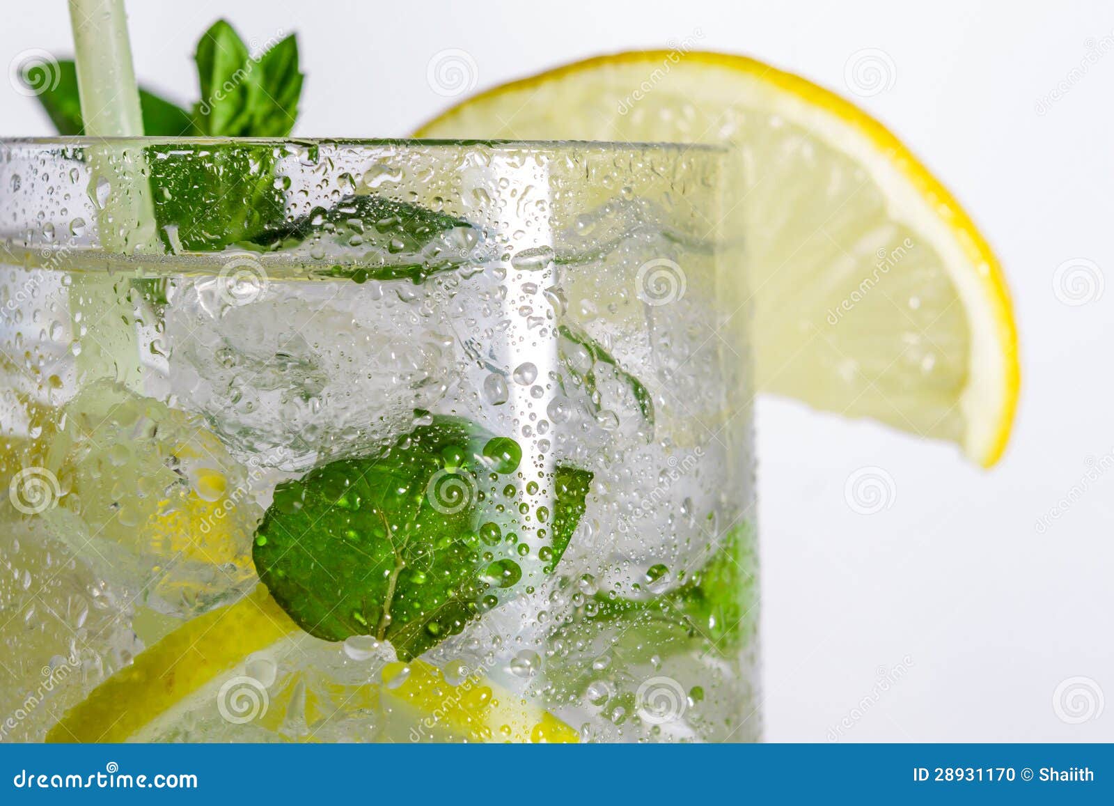 Lemon drink with ice cubes stock photo. Image of food - 28931170
