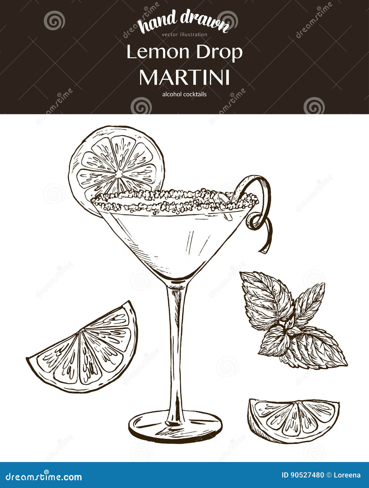 Martini Set Sketch Vector Illustration | CartoonDealer.com #24173320