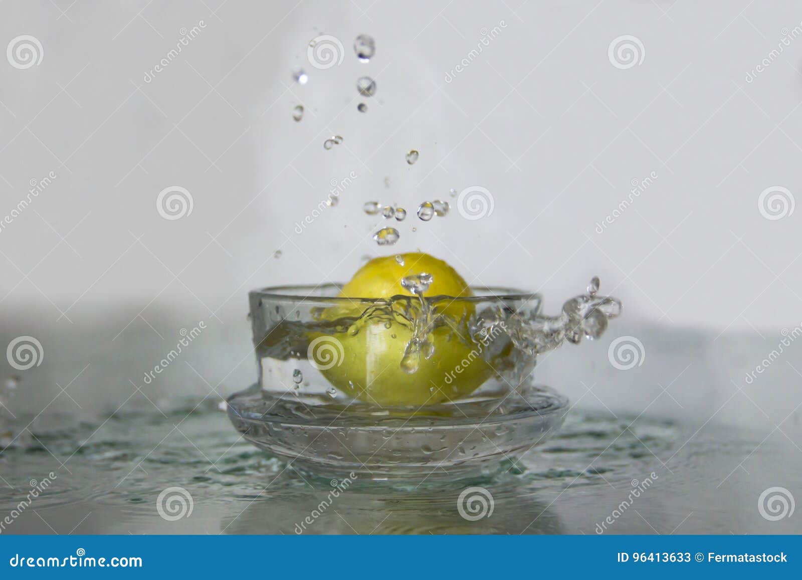 Lemon drop in water. stock image. Image of fresh, healthy - 96413633