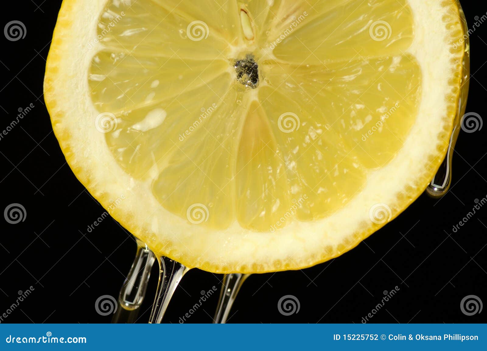 Lemon with drops of juice stock photo. Image of drop - 15225752