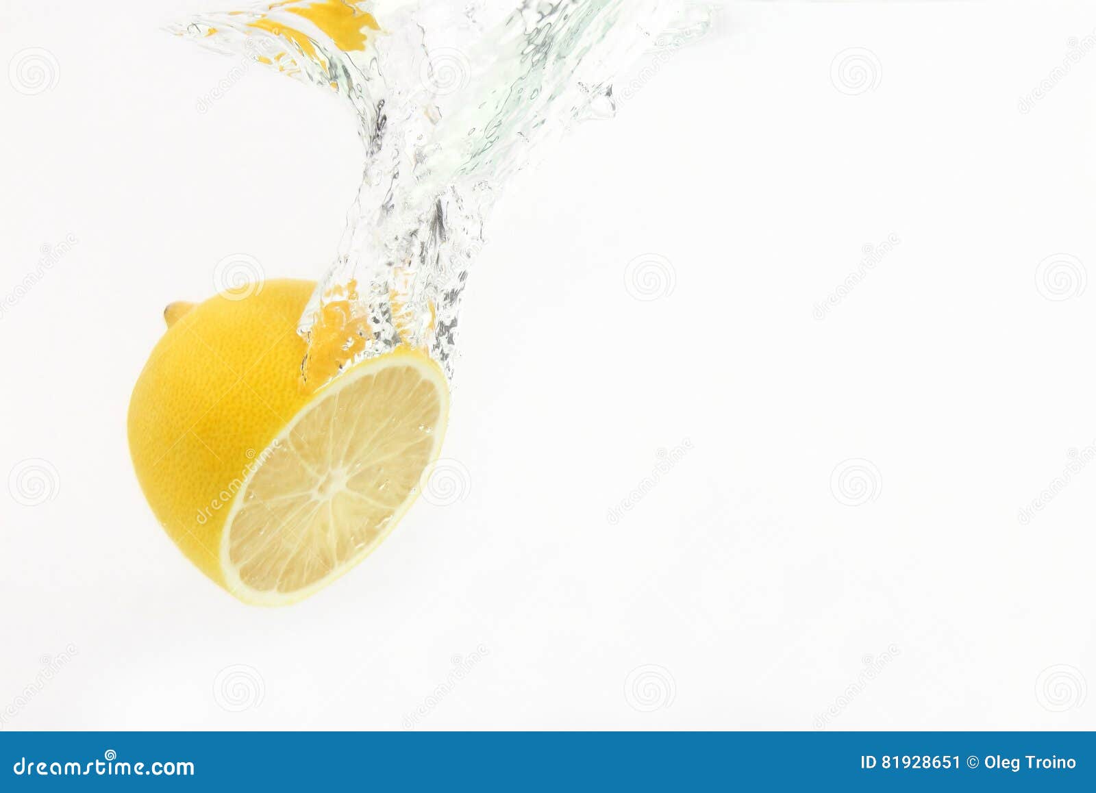 Lemon Drops of Water on White Background Stock Image - Image of lemon ...