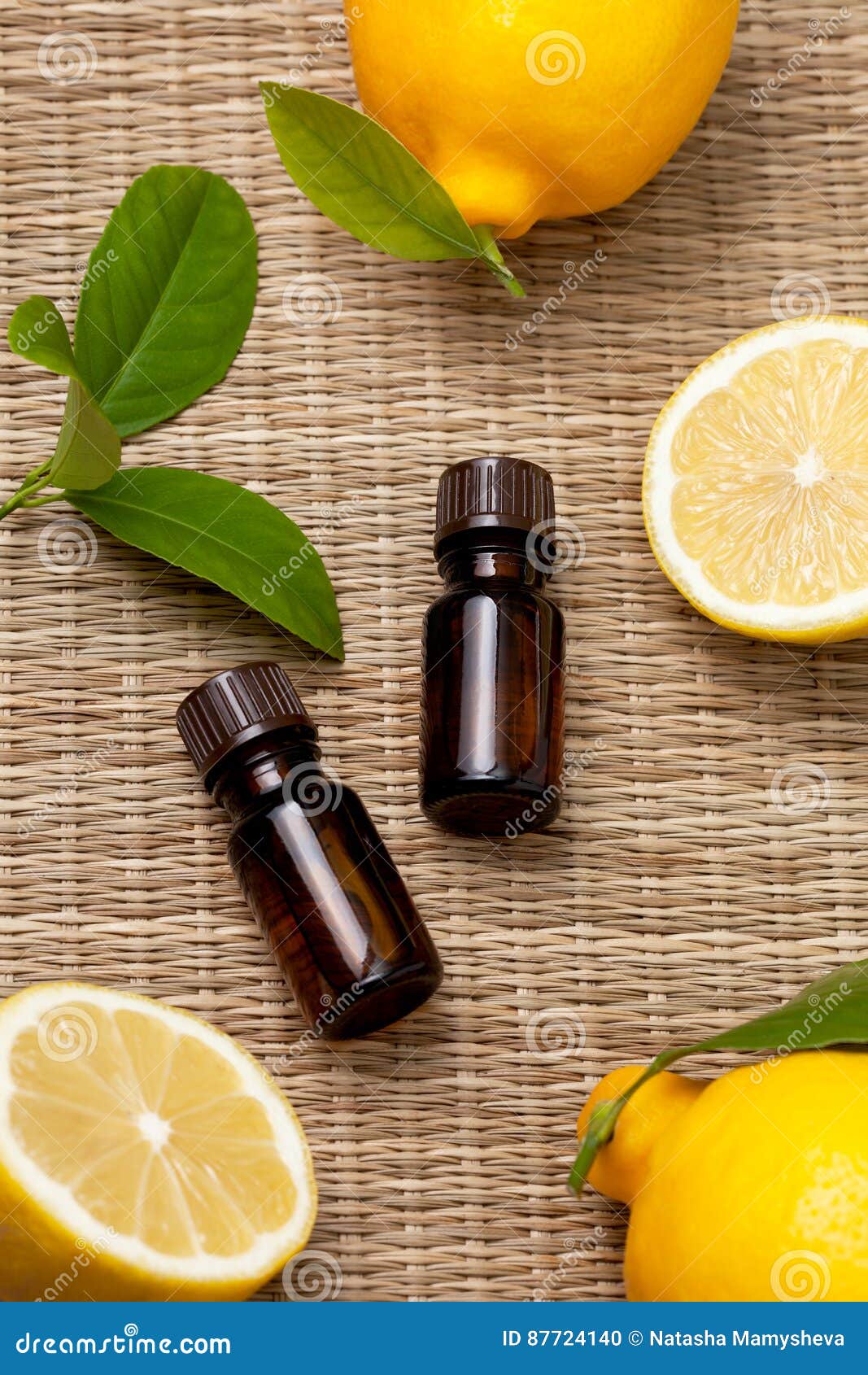 Lemon essential oil stock photo. Image of freshness, lemon - 87724140