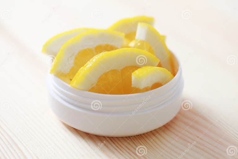 Lemon face cream stock image. Image of organic, health - 14263769