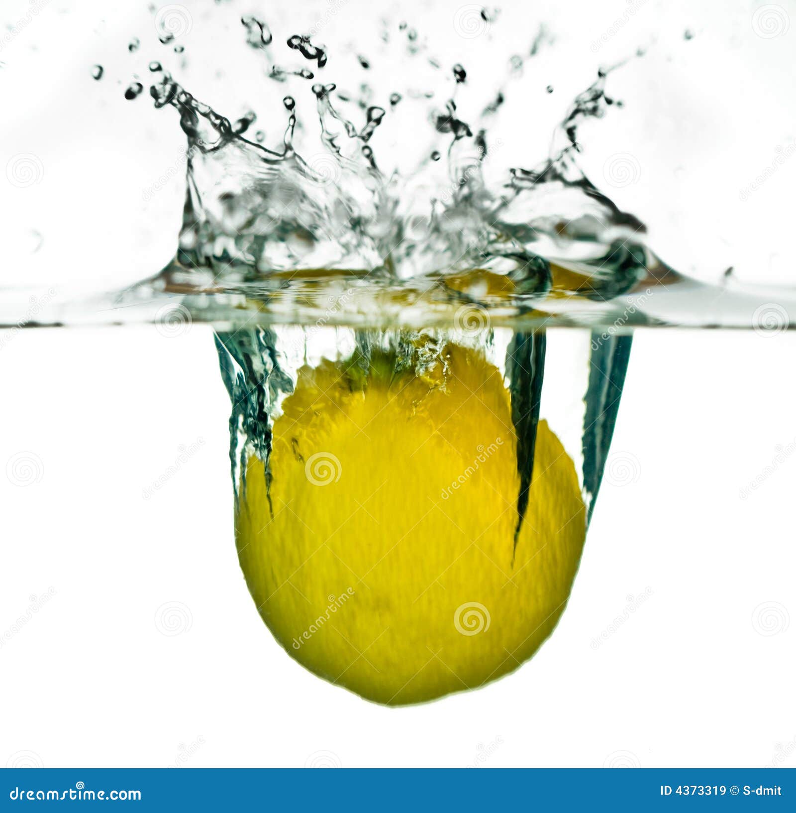 Lemon falling in water stock image. Image of cleaning - 4373319
