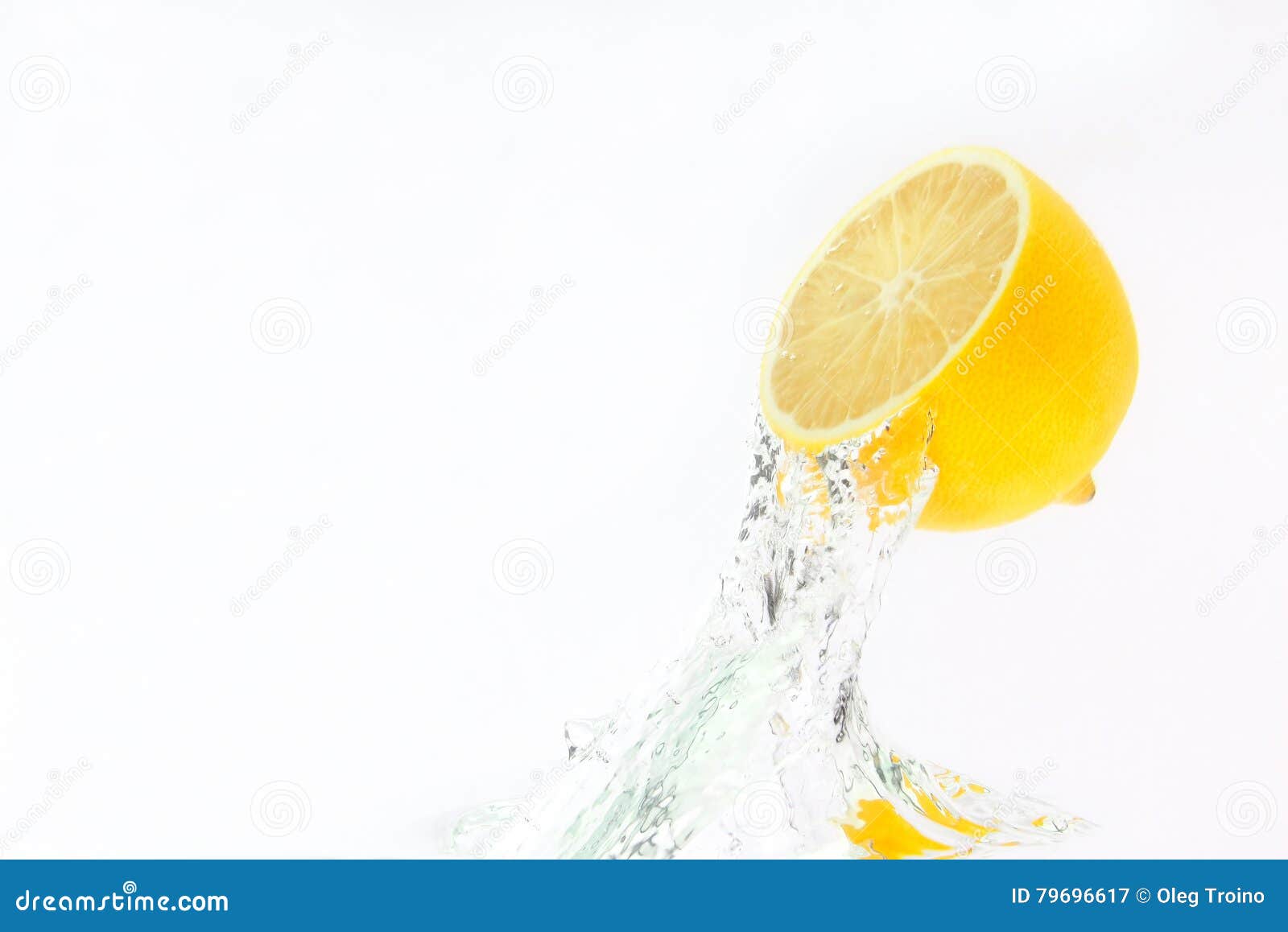 Lemon falls from the water stock image. Image of ripe - 79696617