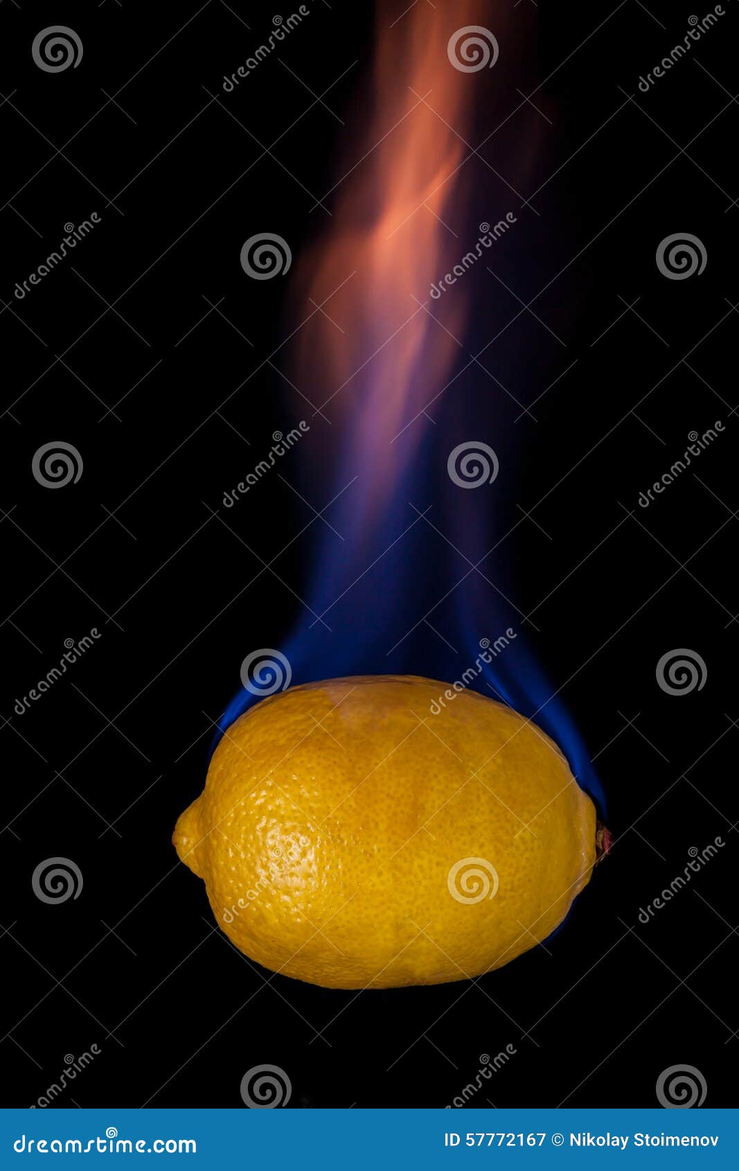 Lemon on fire stock image. Image of barbecue, gourmet - 57772167