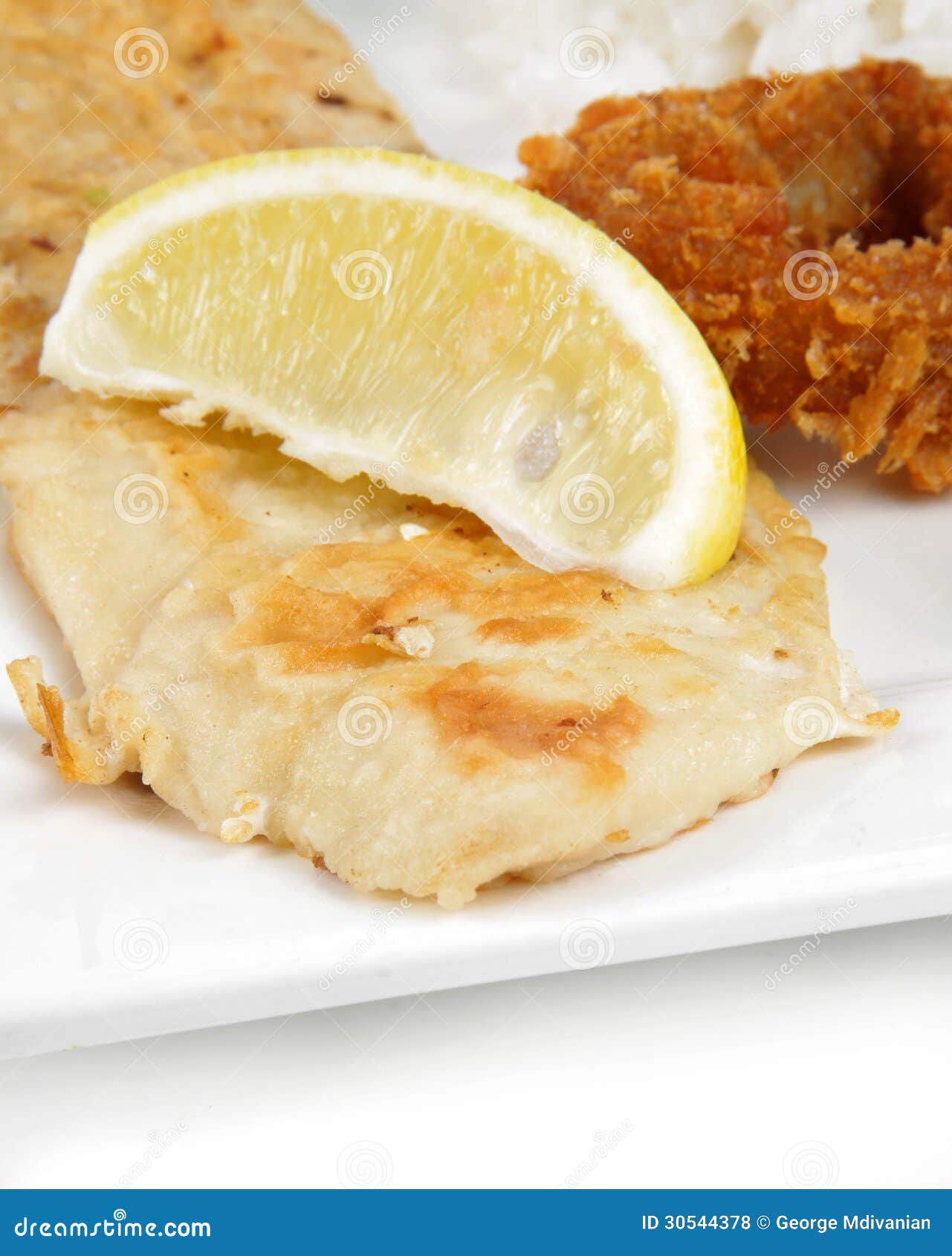 Lemon on fish stock photo. Image of tasty, healthy, vegetable - 30544378