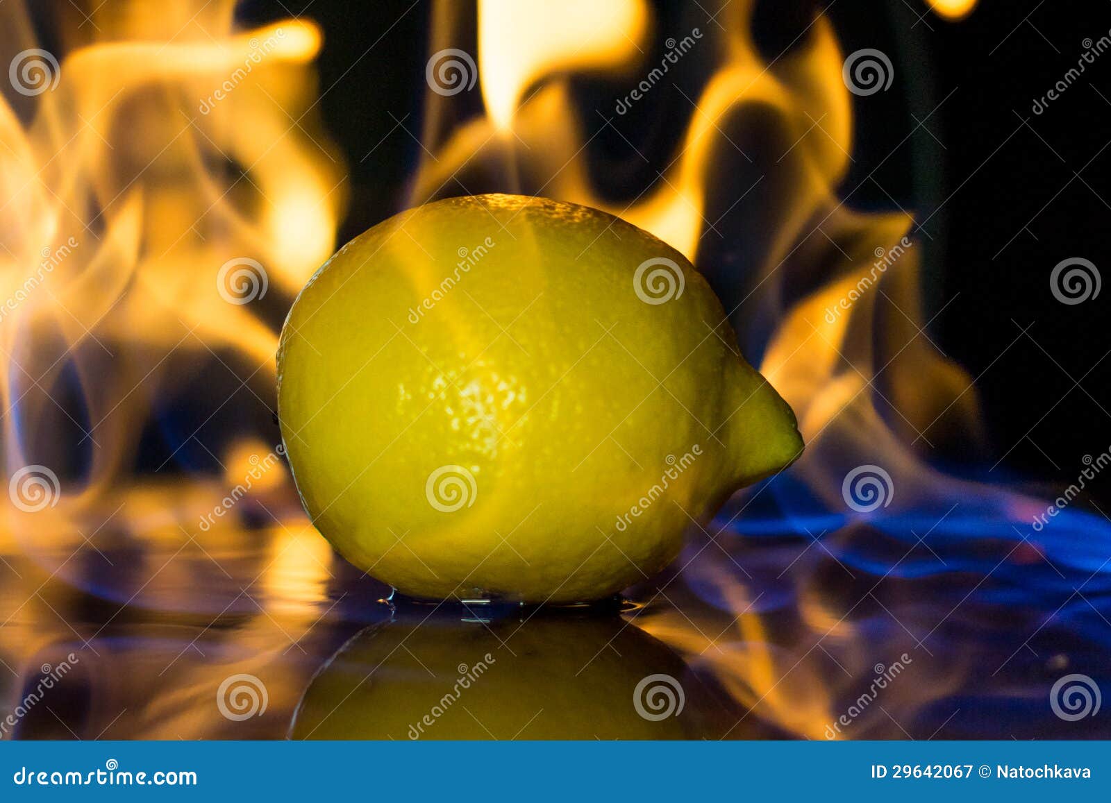 Lemon in a flame of fire stock image. Image of yellow - 29642067
