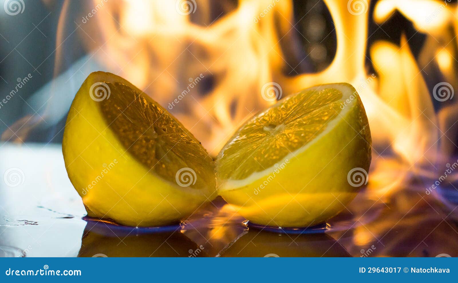 Lemon in a flame of fire stock image. Image of symbol - 29643017