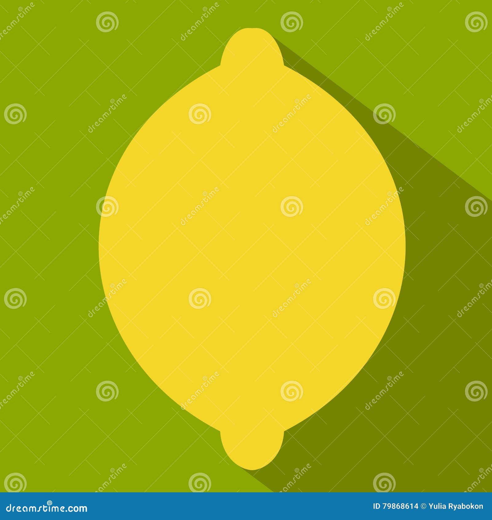 Lemon flat icon stock vector. Illustration of nature - 79868614