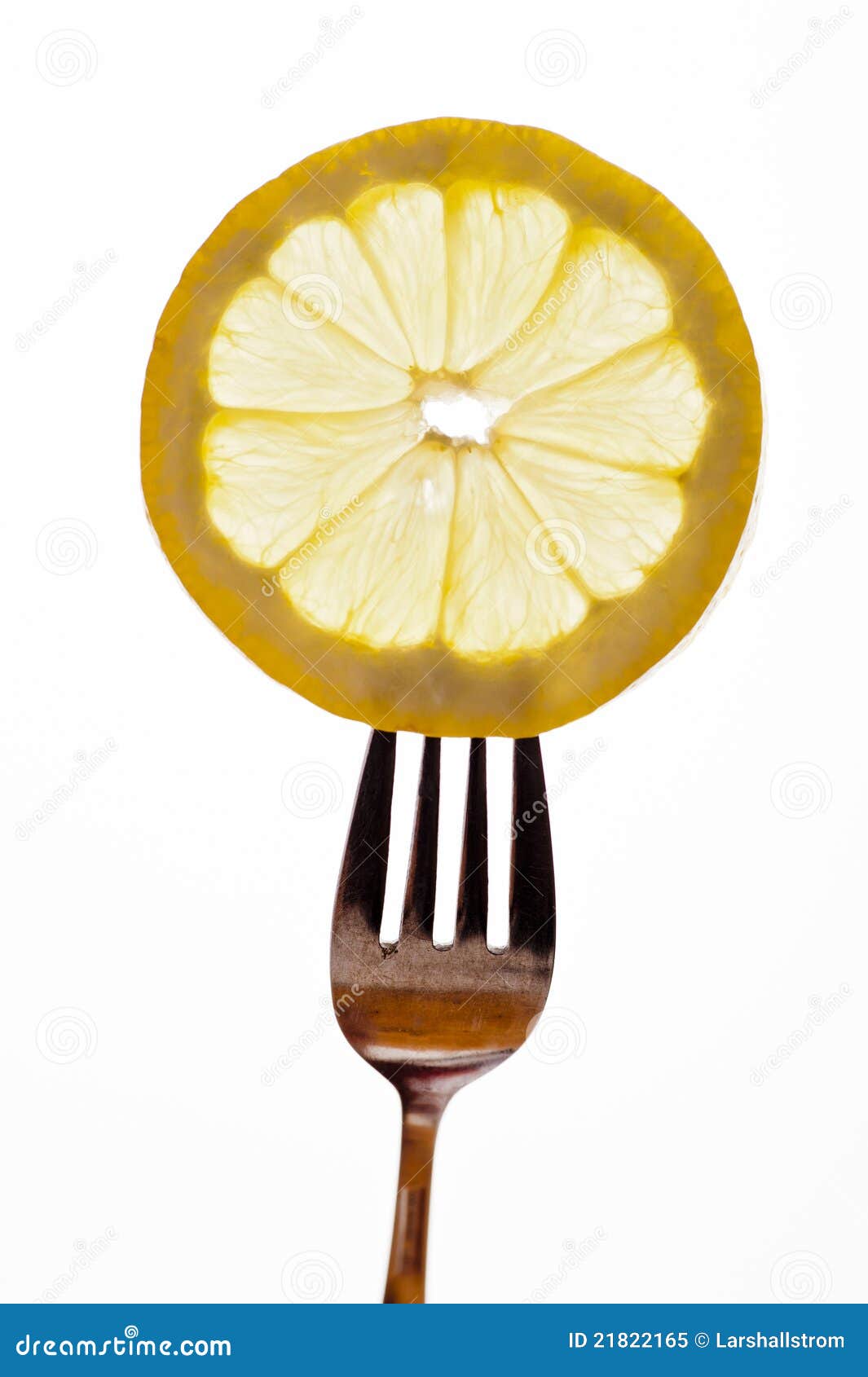 Lemon and fork stock image. Image of slice, freshness - 21822165