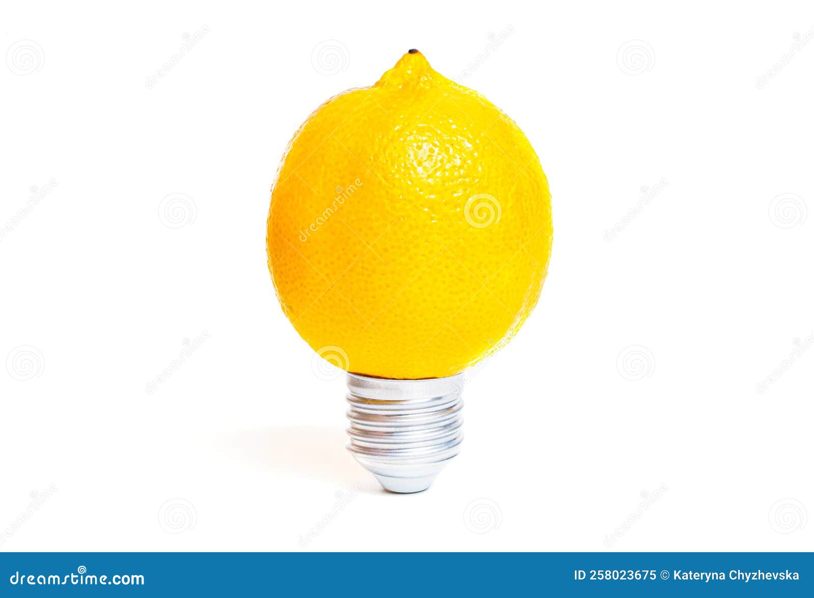 Lemon Fruit As a Light Bulb Concept Stock Image - Image of power ...