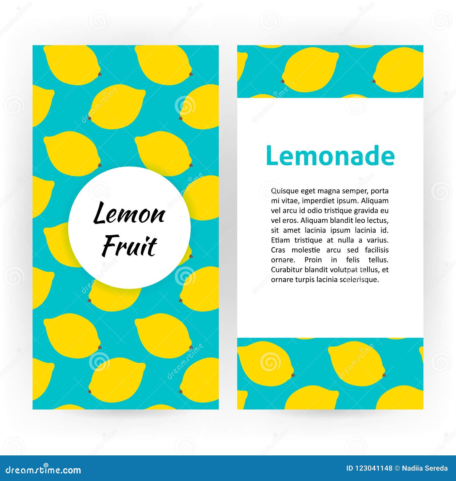 Lemon fruit flyer stock vector. Illustration of brochure - 123041148