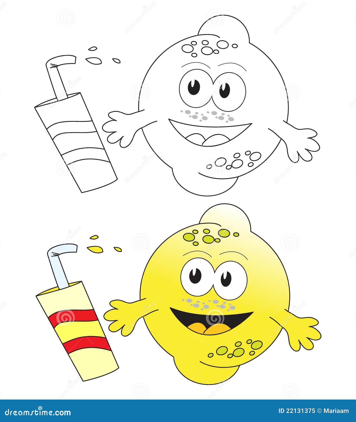 Lemon, Fruit. Coloring Page, Game For Kids. Vector Illustration ...