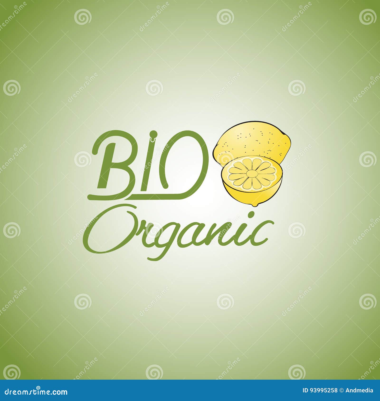 Lemon Fruit Label Design for Product. Title - Bio Organic Stock Vector ...