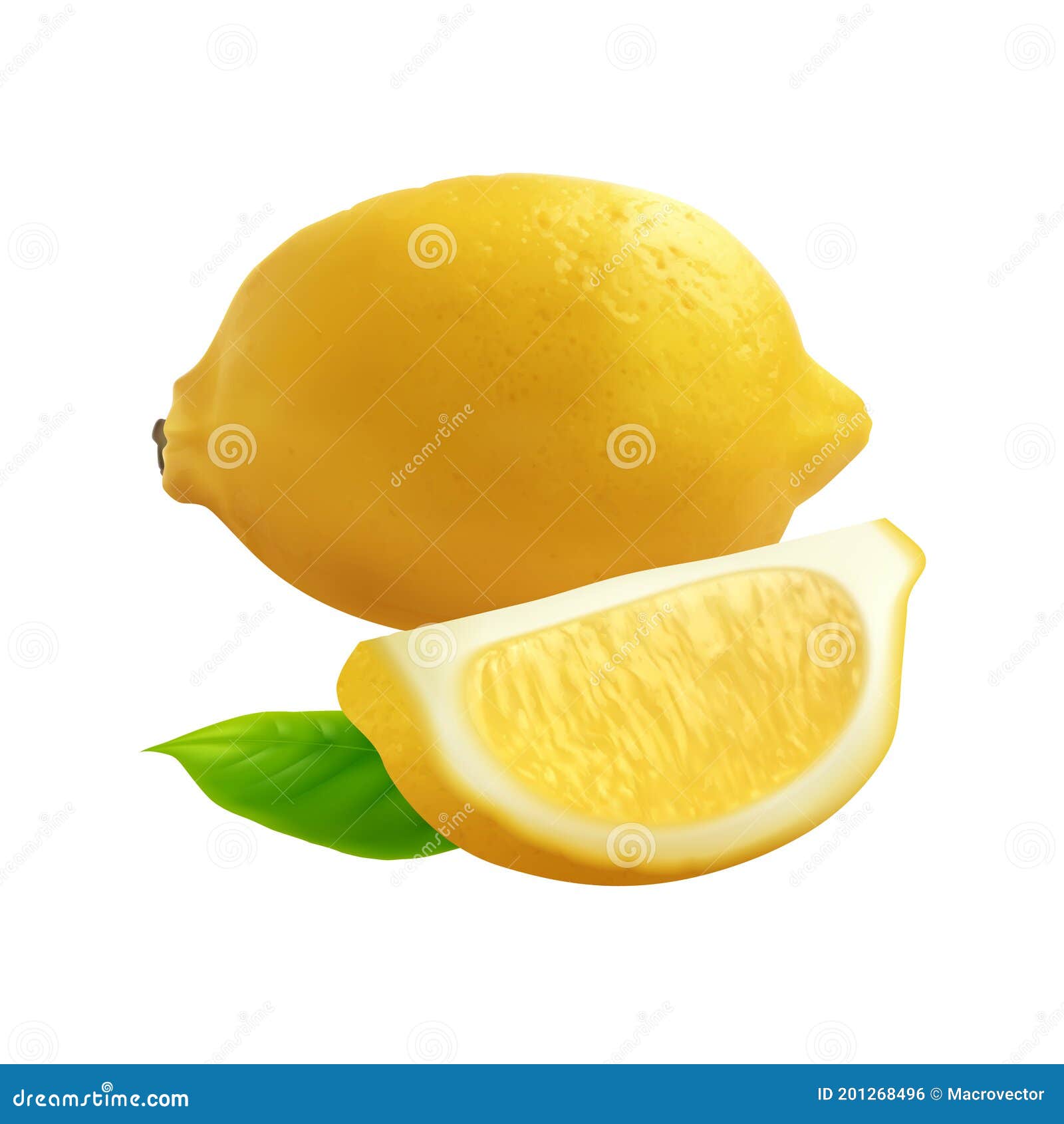 Lemon Fruit Realistic Composition Stock Illustration - Illustration of ...
