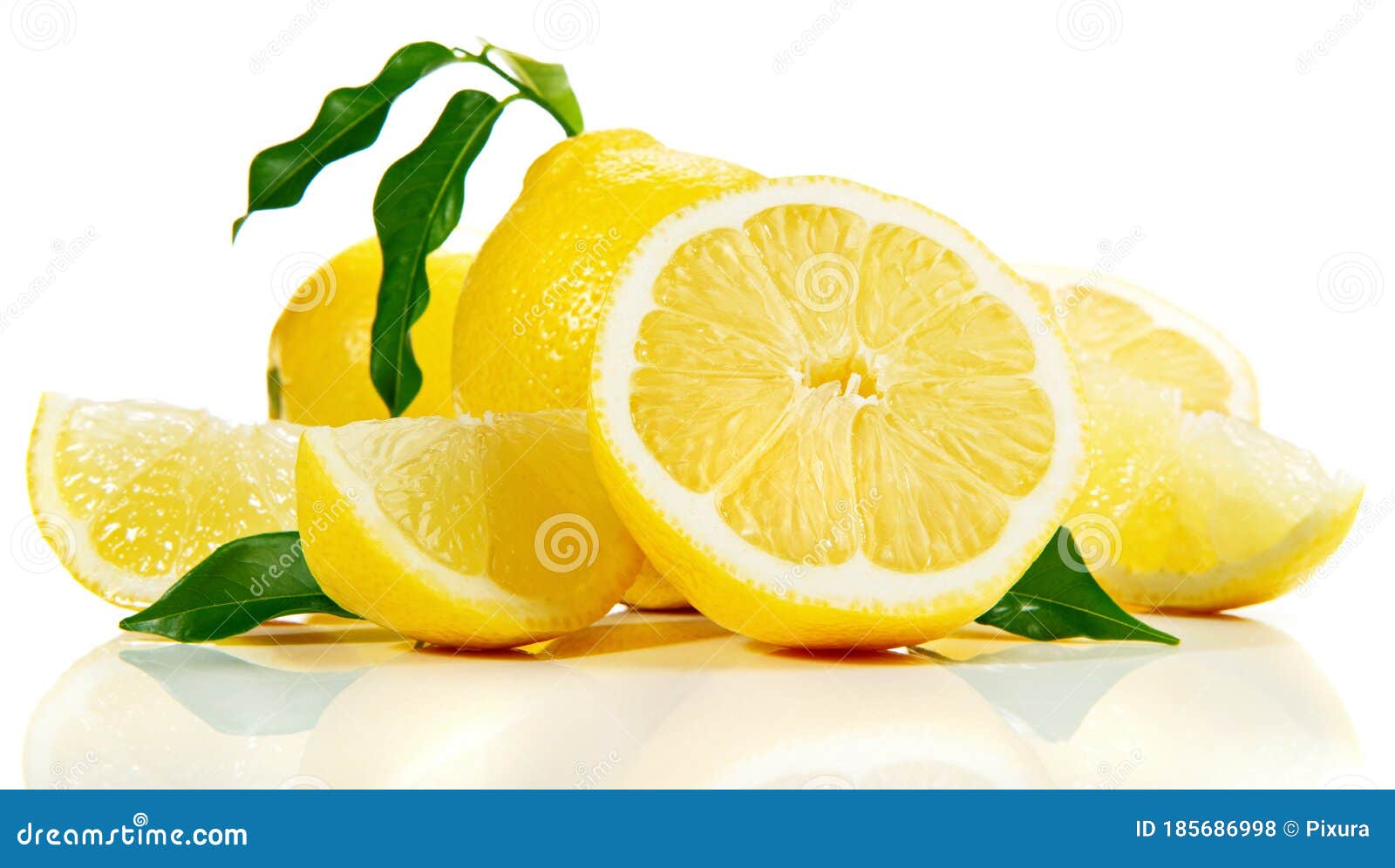 Lemon Fruits Isolated on White Background Stock Photo - Image of ...