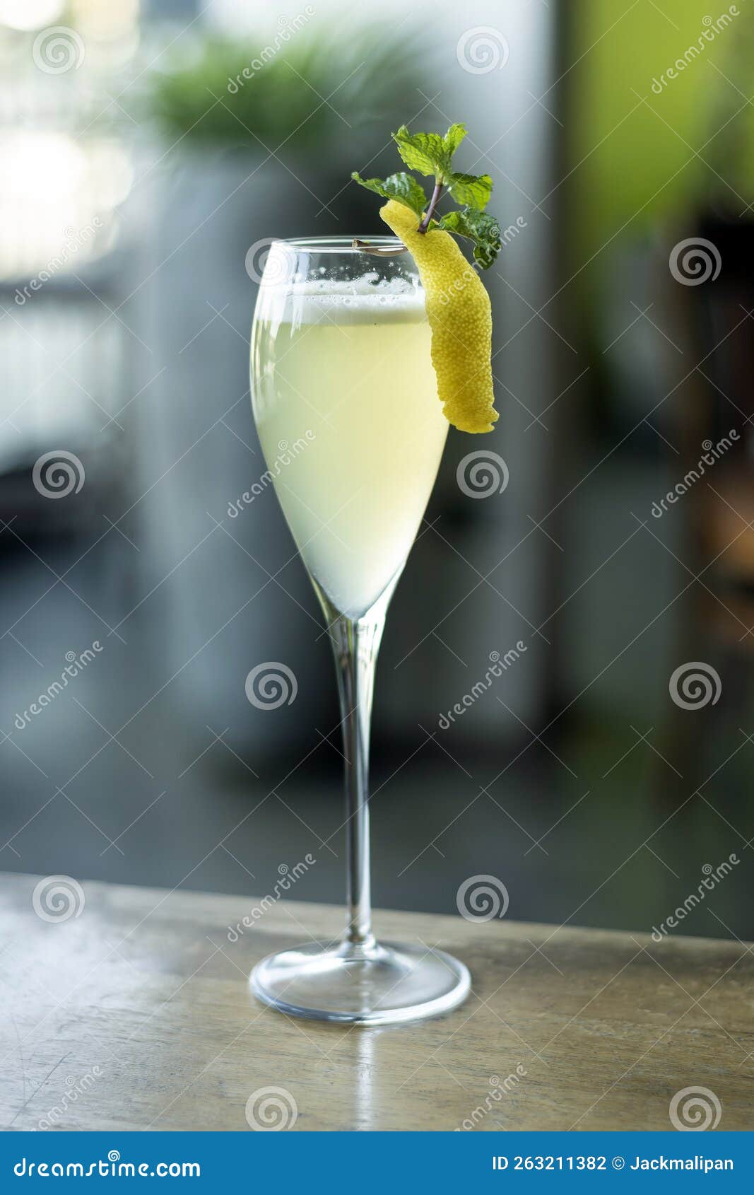 Lemon and Grapefruit with Egg White Citrus Spritzer Cocktail Stock ...