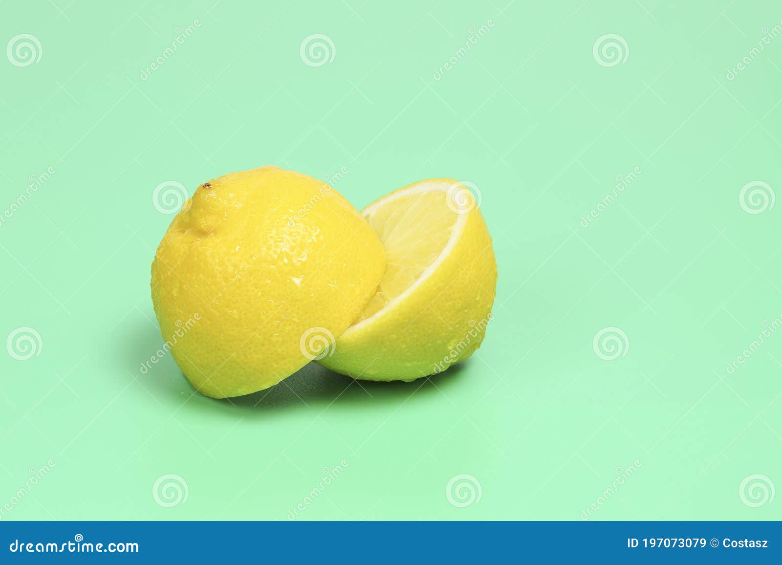 Lemon in half stock image. Image of healthy, single - 197073079