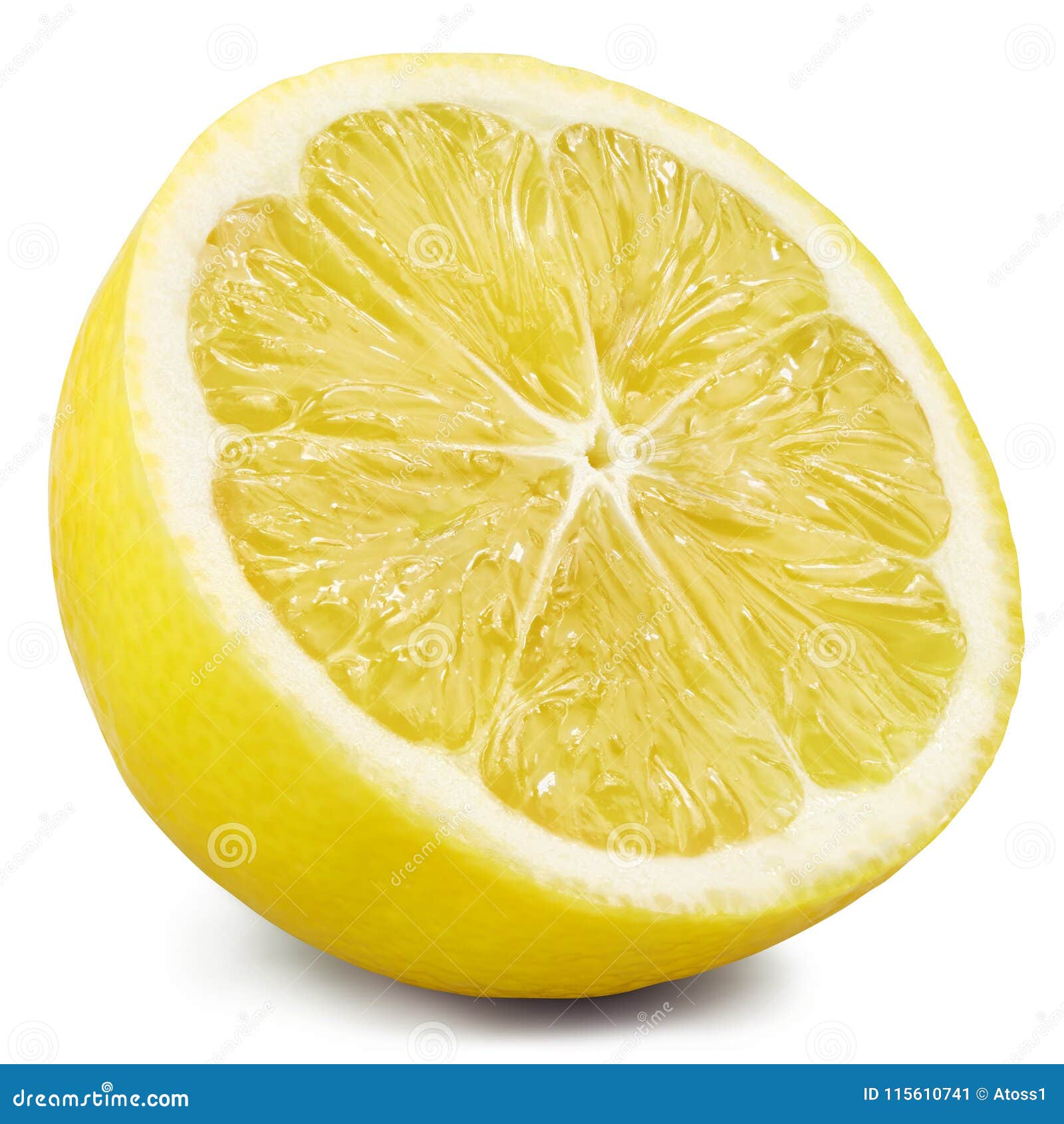 Lemon half isolated stock image. Image of nature, bitter - 115610741