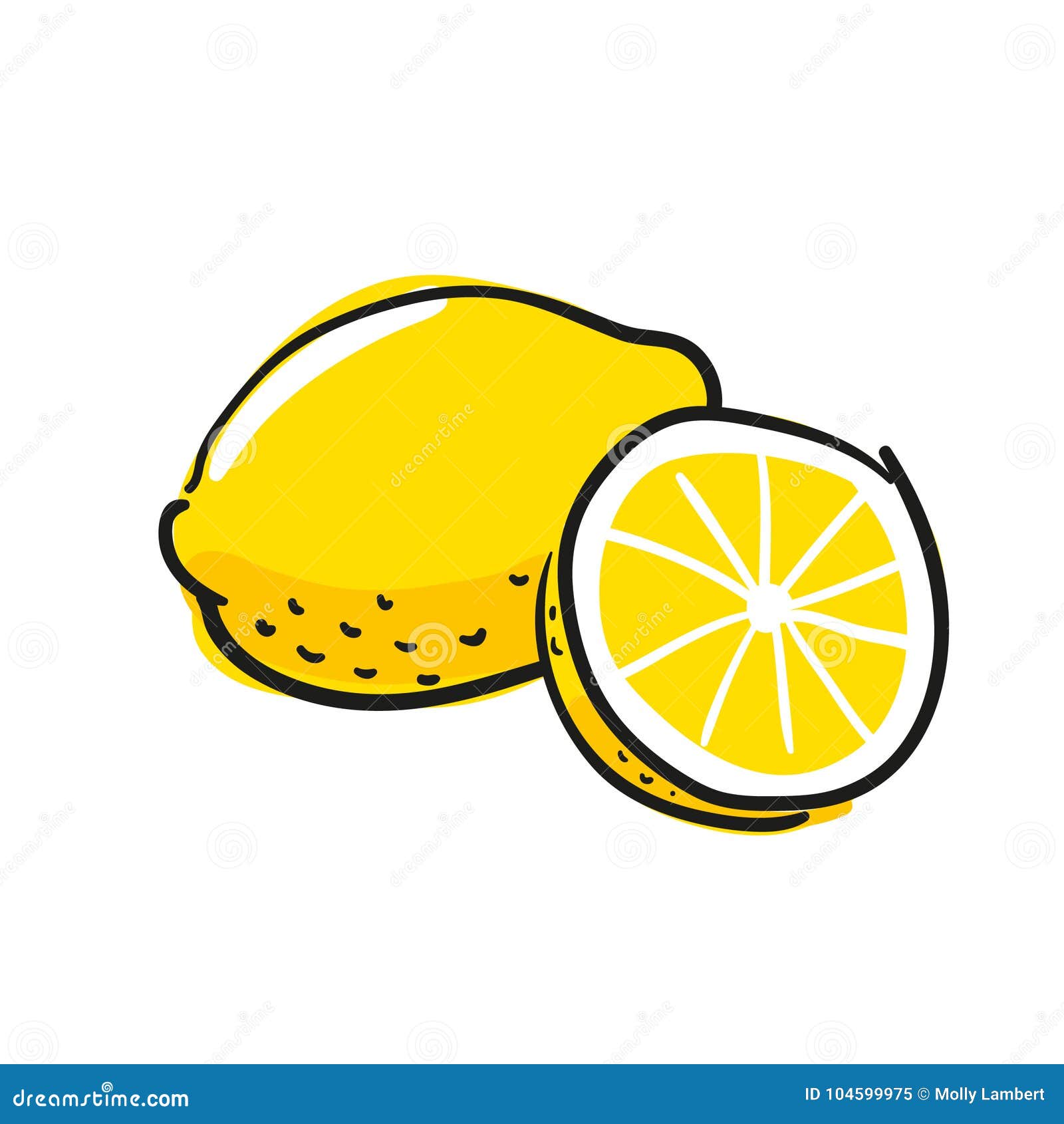 Lemon Hand Drawn Illustration Stock Vector - Illustration of lemon ... Lemon Hand Drawn Illustration Stock Vector - Illustration of lemon ...