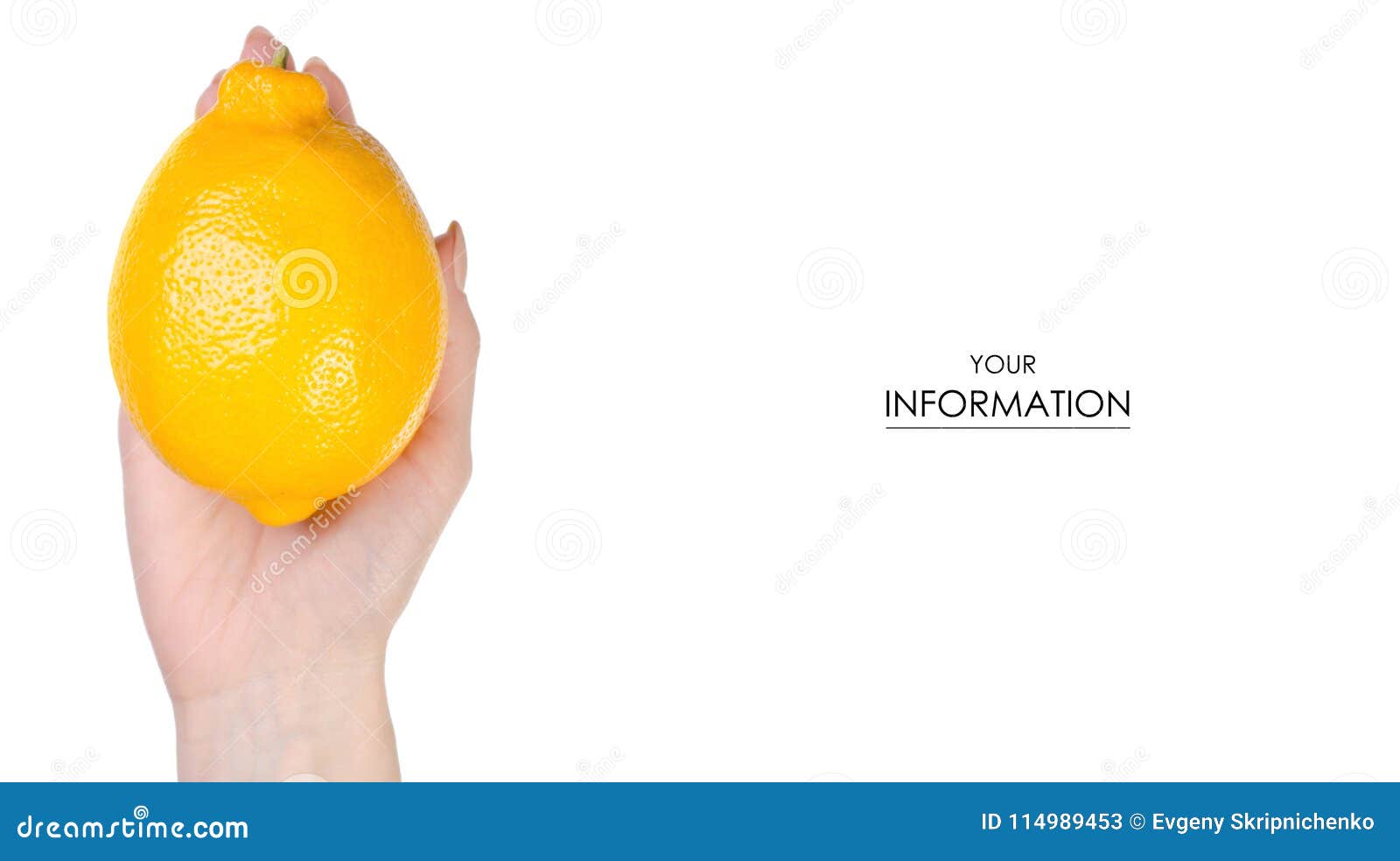 Lemon in hand pattern stock image. Image of color, fresh - 114989453